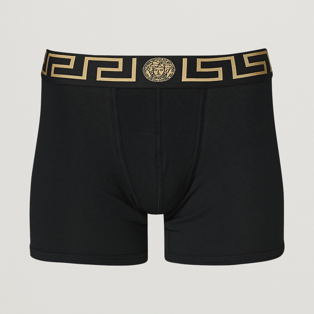 Versace Greca Boxer Briefs Black - Acheter Versace CareOfCarl.fr.