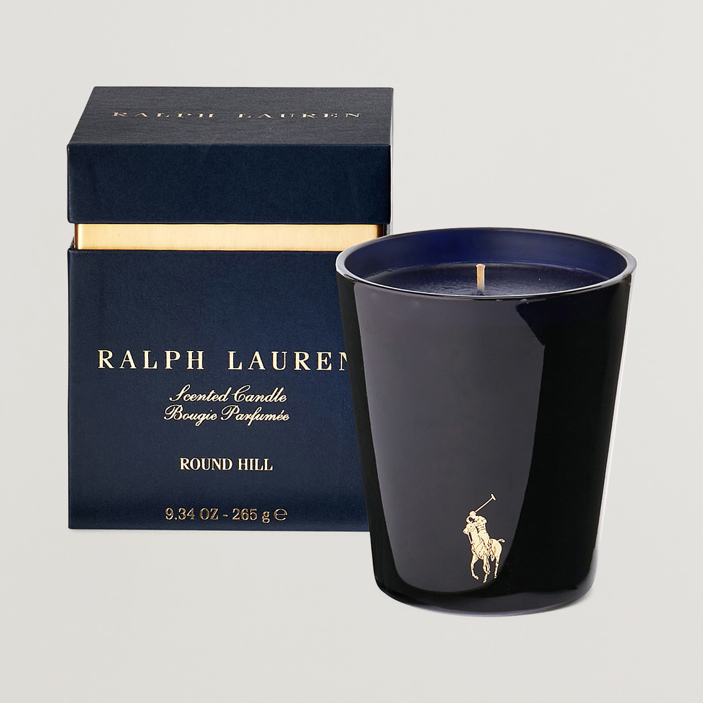 Ralph Lauren Home Round Hill Single Wick Candle Navy/Gold - Acheter Ralph L