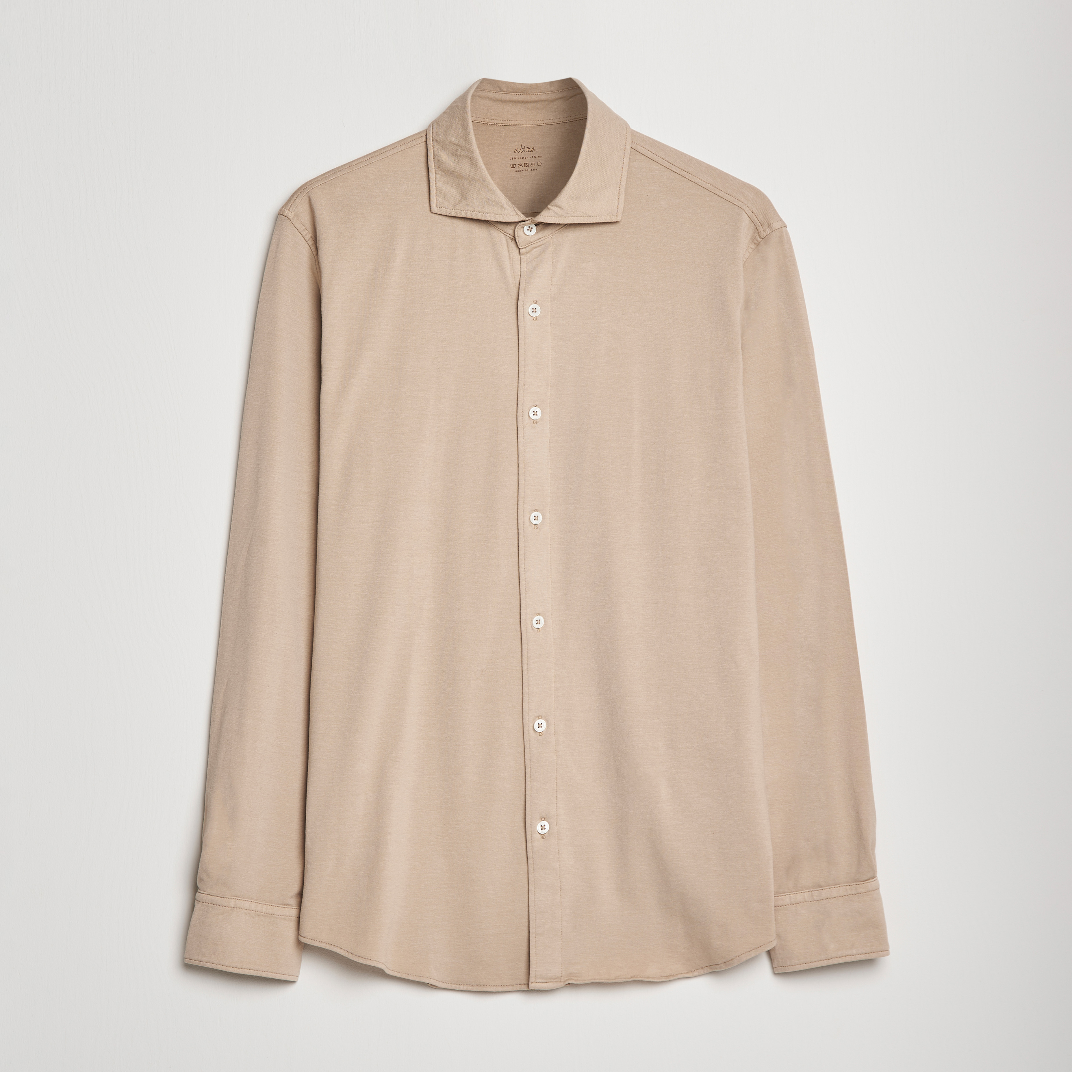 Altea Jersey Stretch Shirt Beige - Acheter Altea CareOfCarl.fr.