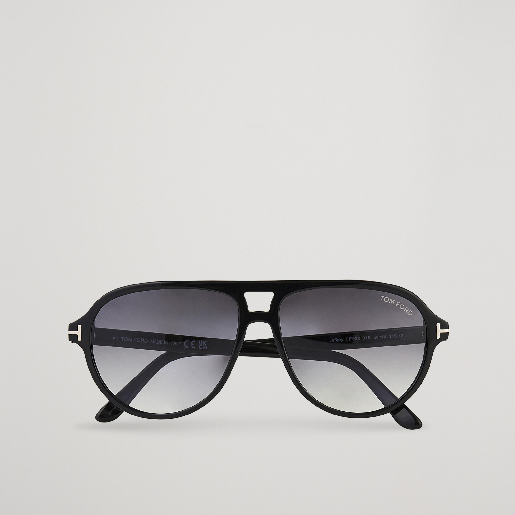 Tom Ford Jeffrey Sunglasses Shiny Black/Gradient Smoke - Acheter Tom Ford C