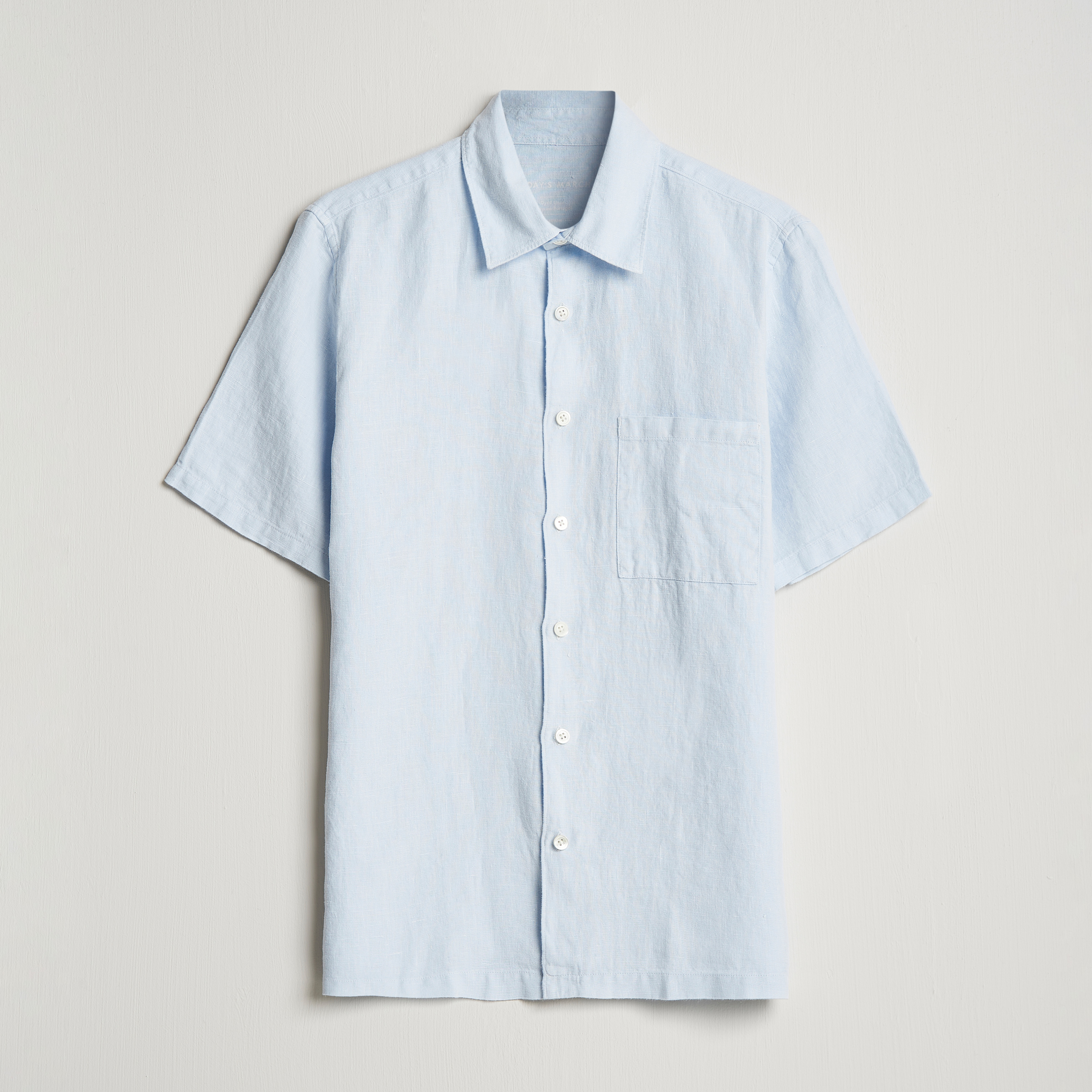 A Day's March Khito Short Sleeve Linen Shirt Light Blue - Acheter A Day's M