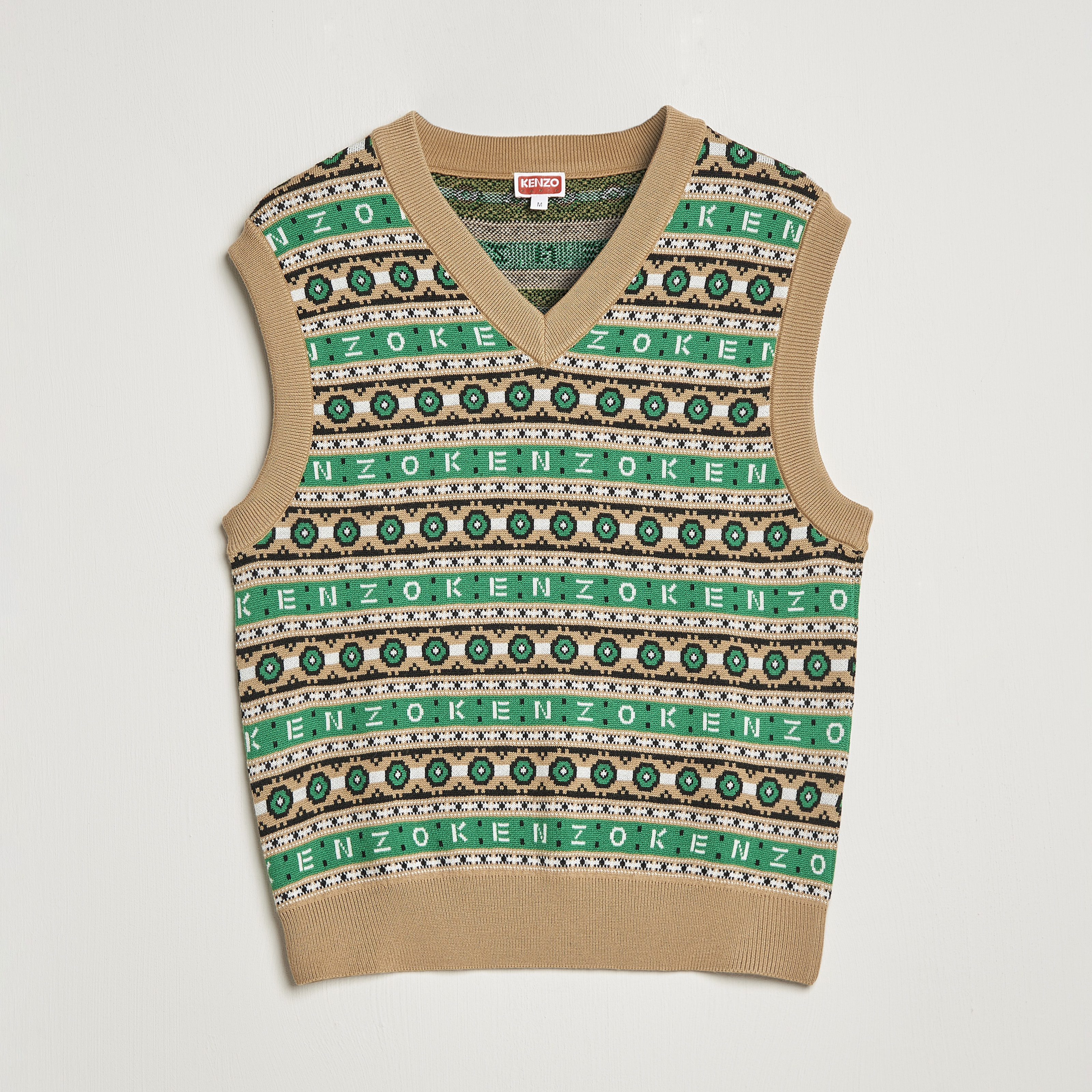 KENZO Jacquard Vest Grass Green - Köp KENZO