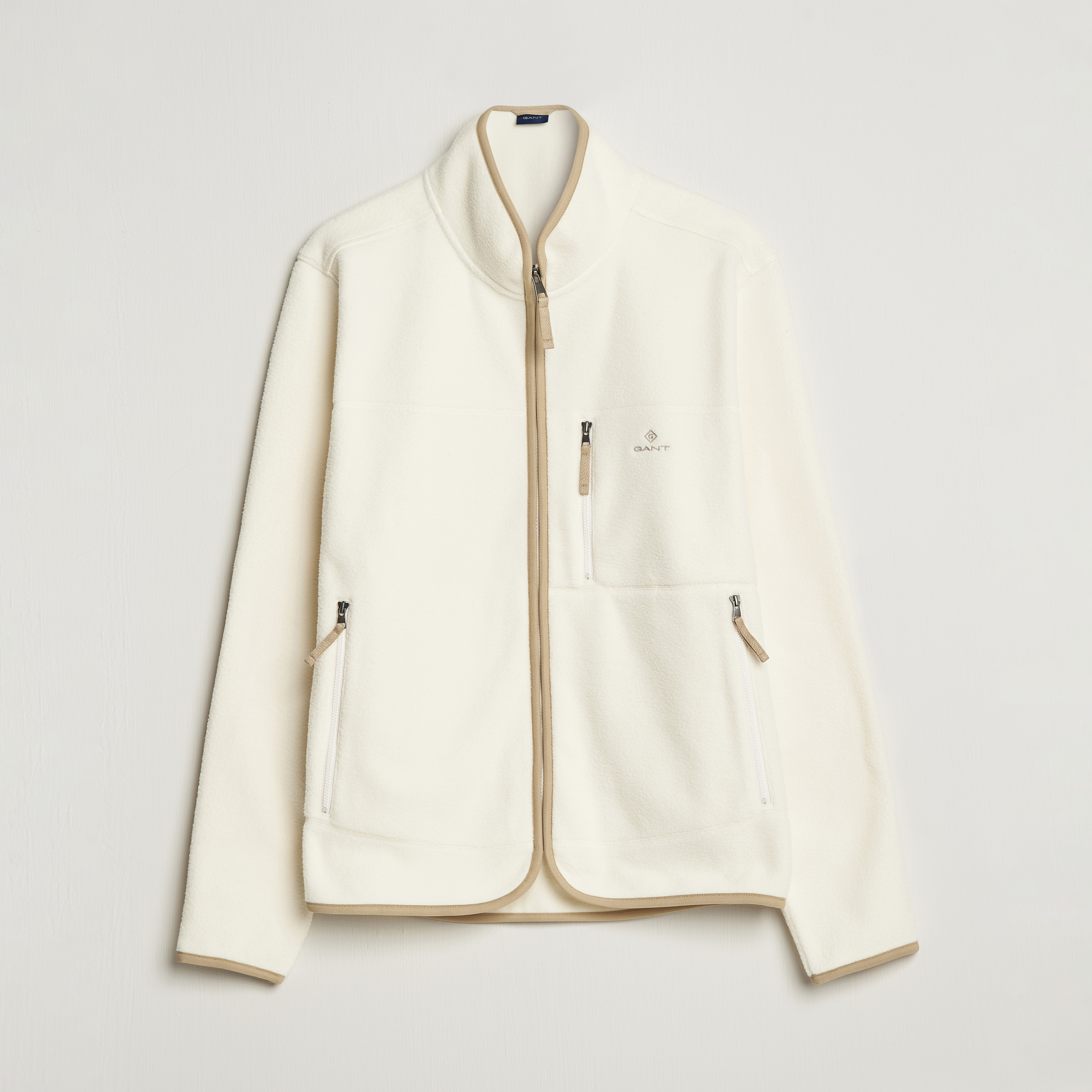 GANT Sherpa Fleece Full Zip Cream - Acheter GANT