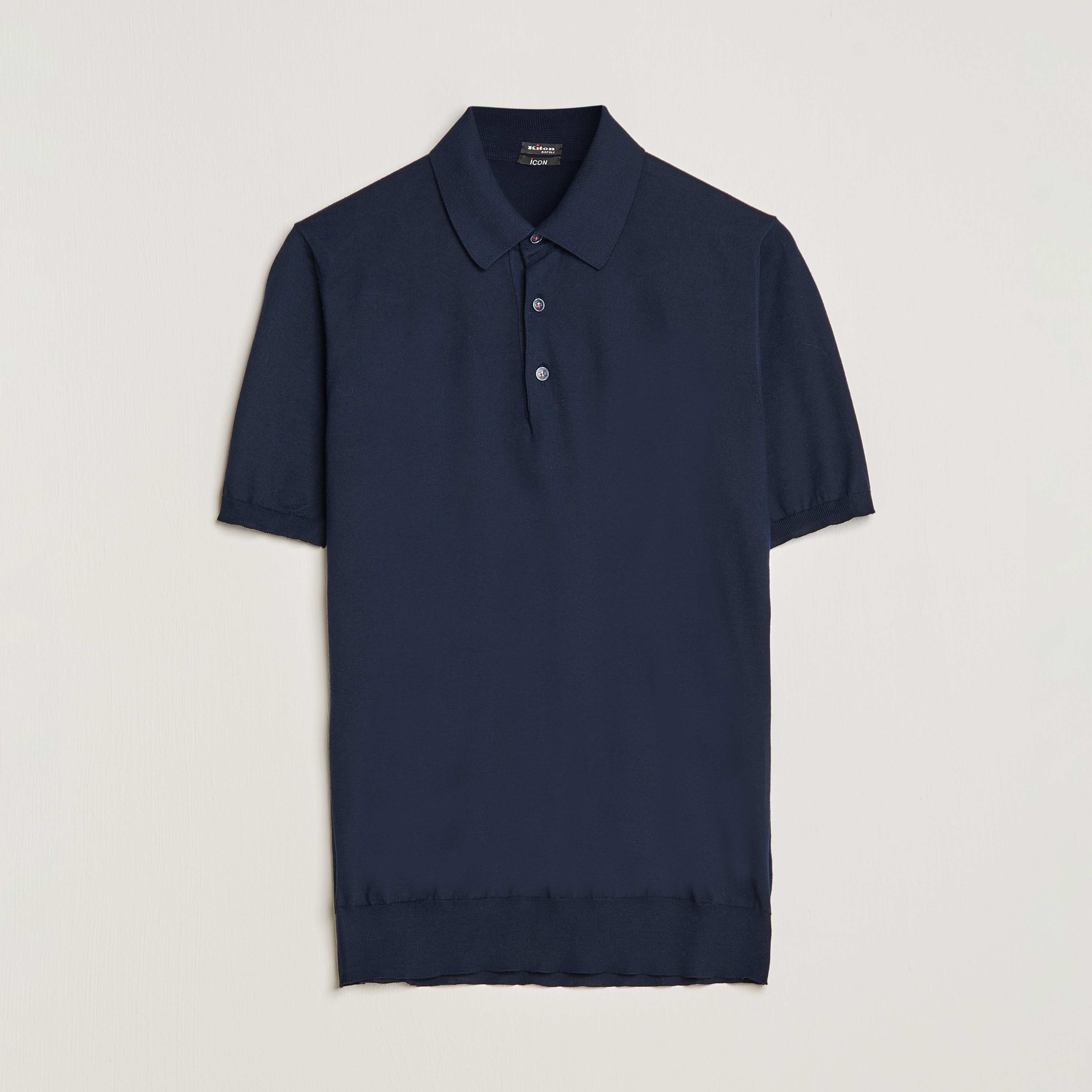 Kiton Sea Island Cotton Polo Navy - Acheter Kiton