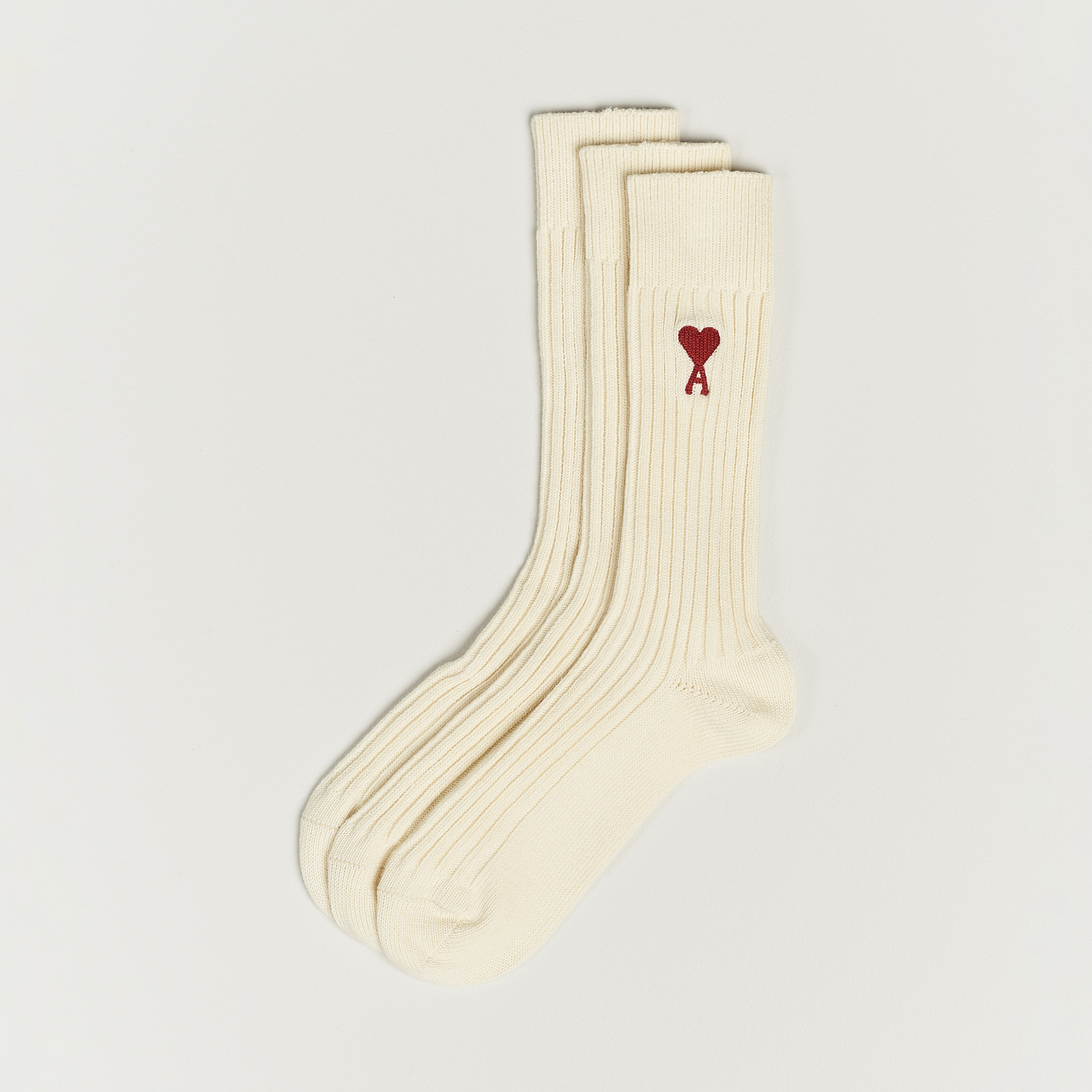 AMI 3-Pack Heart Socks White - Acheter AMI