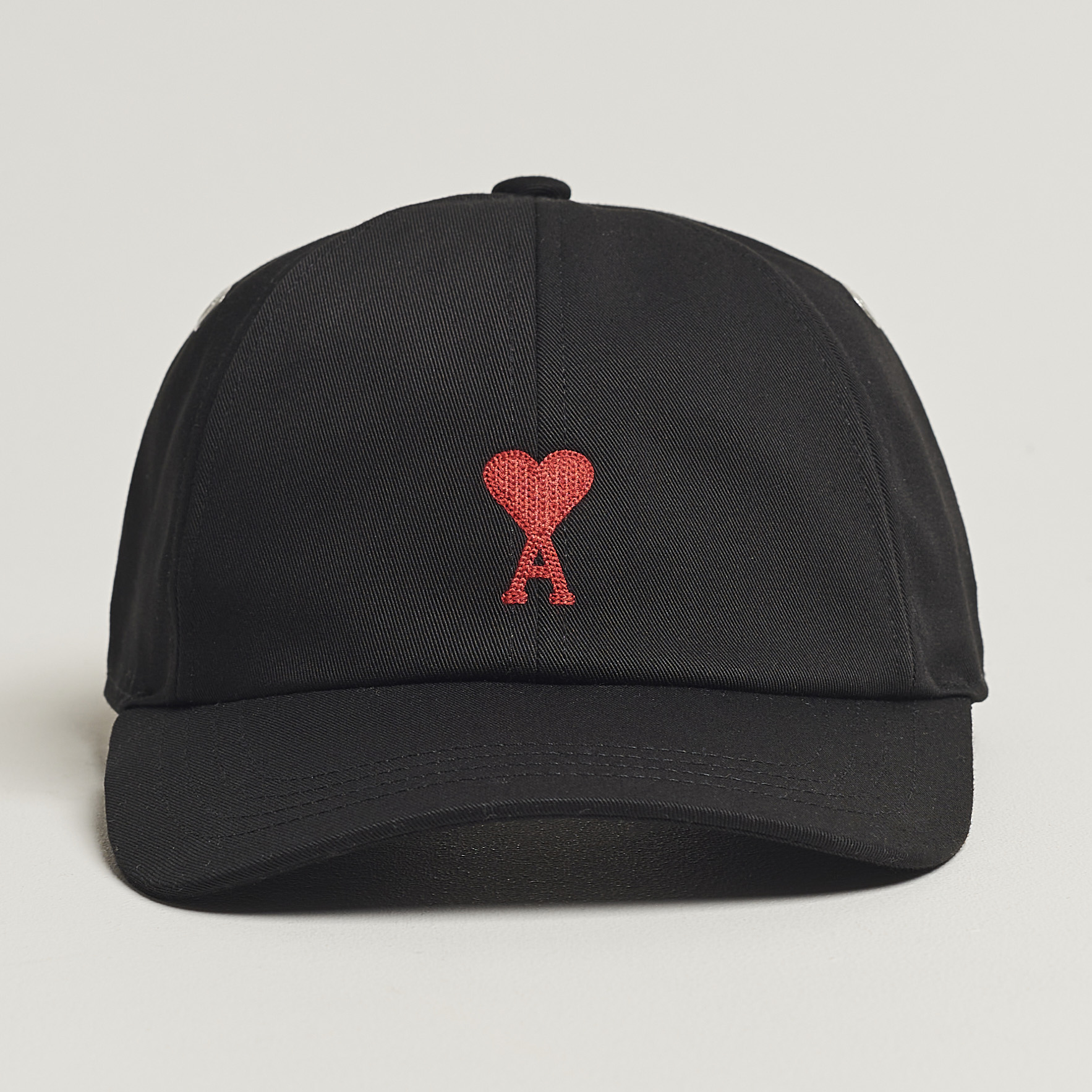 AMI Heart Logo Baseball Cap Black - Acheter AMI CareOfCarl.fr.