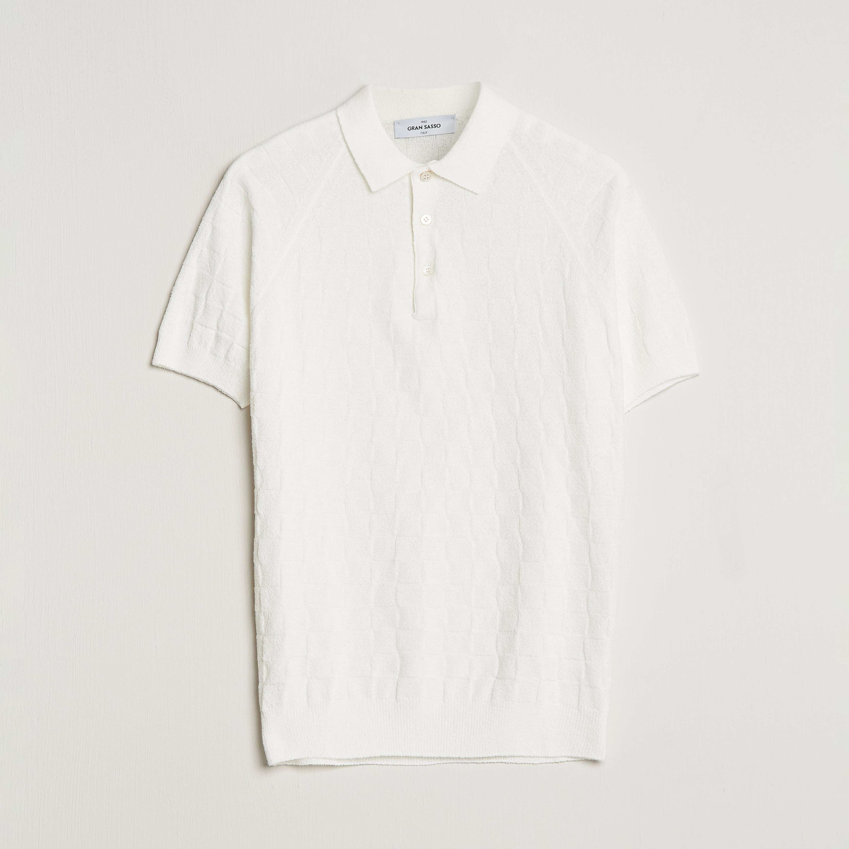 Gran Sasso Structured Terry Polo White - Acheter Gran Sasso