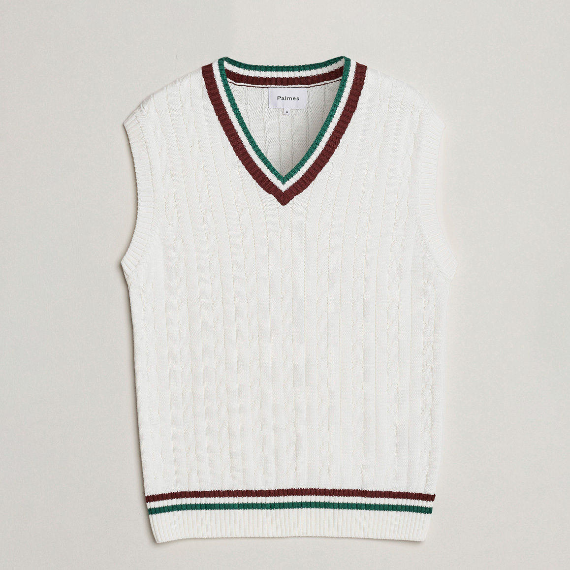 Palmes James Knitted Vest White - Acheter Palmes CareOfCarl.fr.