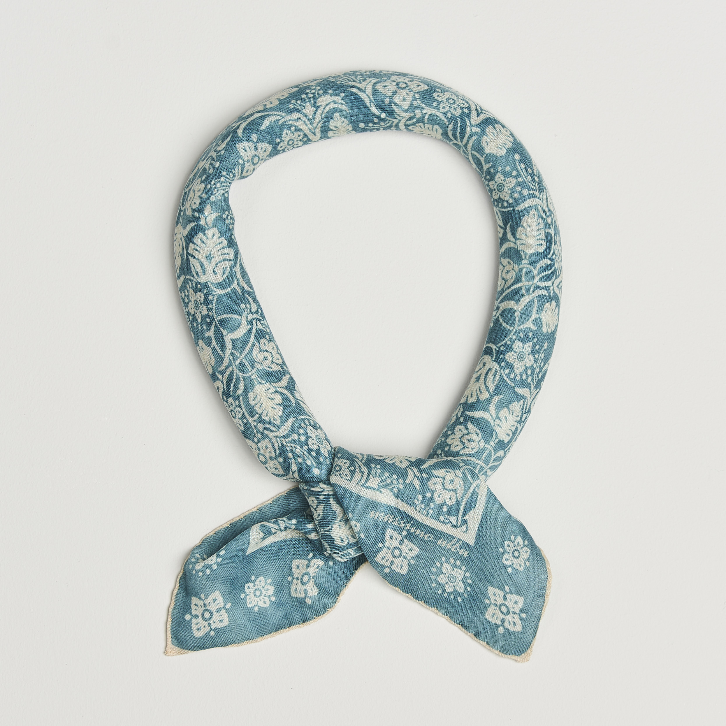 Massimo Alba Printed Cashmere Bandana Turchese - Acheter Massimo Alba CareO
