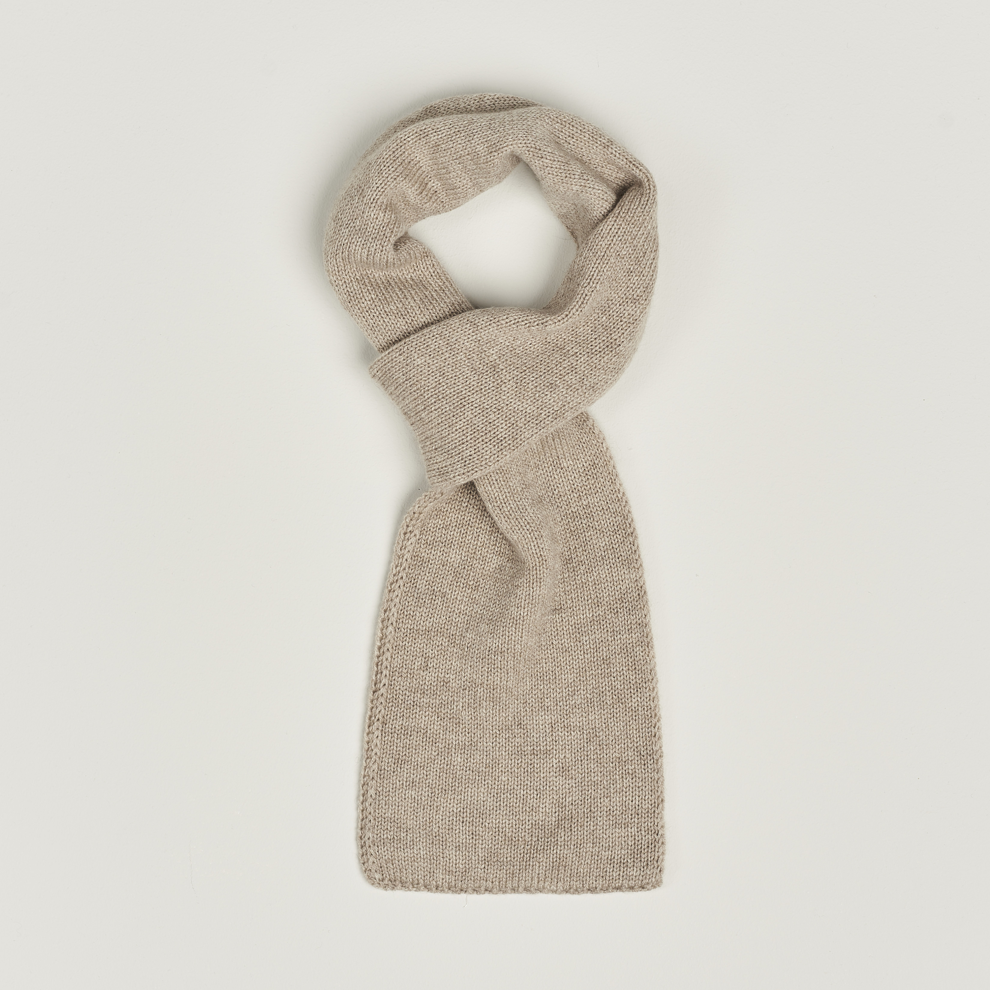 Piacenza Cashmere Short Loop Cashmere Scarf Light Beige - Acheter Piacenza