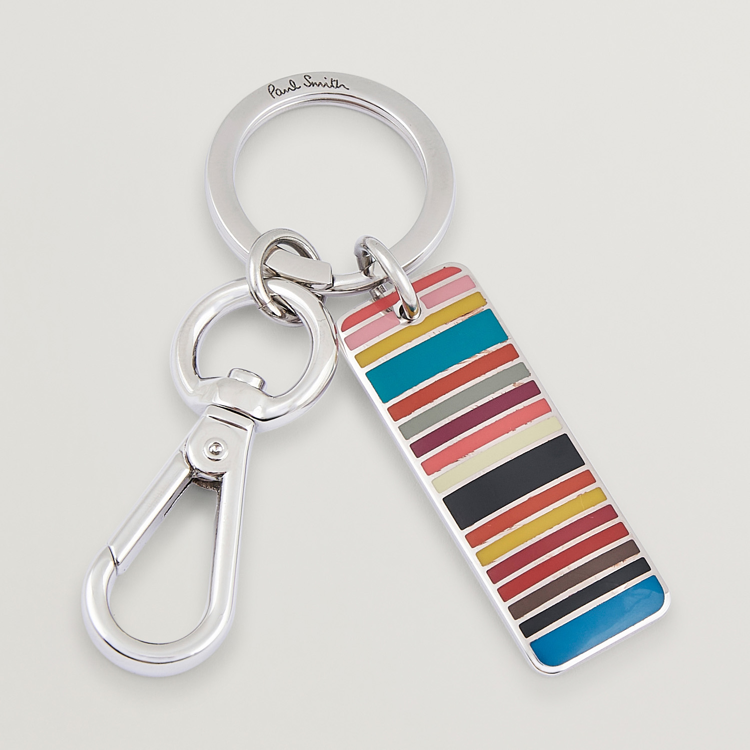 Paul Smith Signature Stripe Keyring Silver - Acheter Paul Smith CareOfCarl.