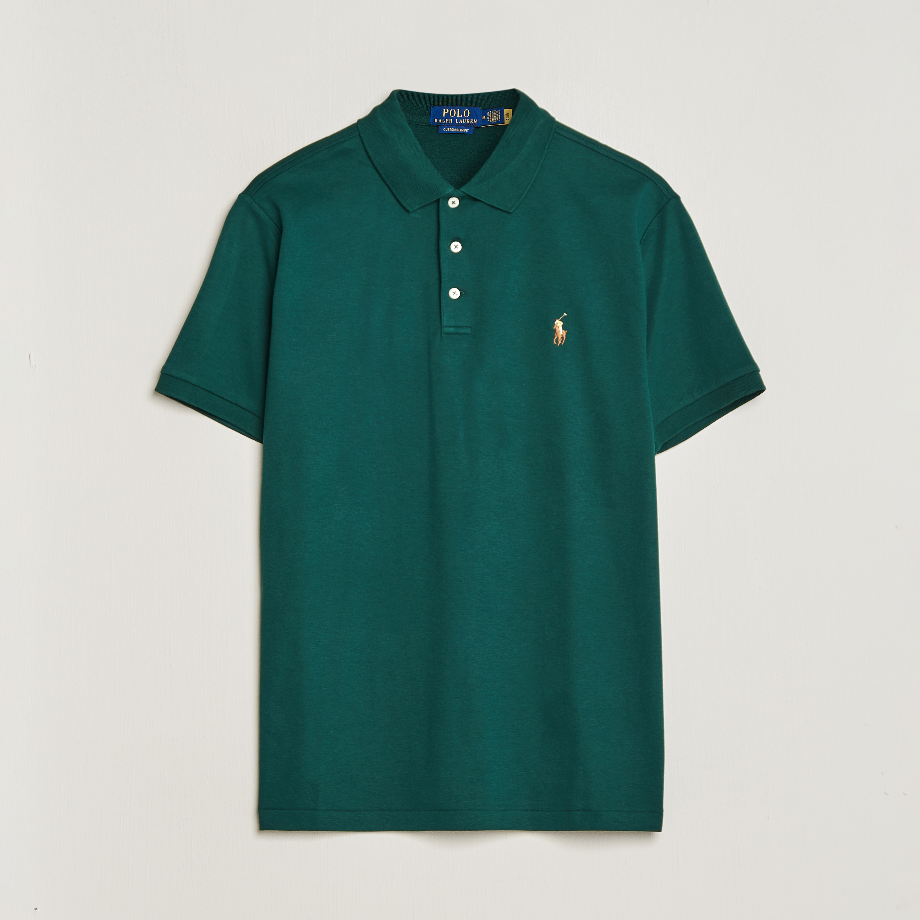 Polo Ralph Lauren Luxury Pima Cotton Polo Hunt Club Green - Acheter Polo Ra