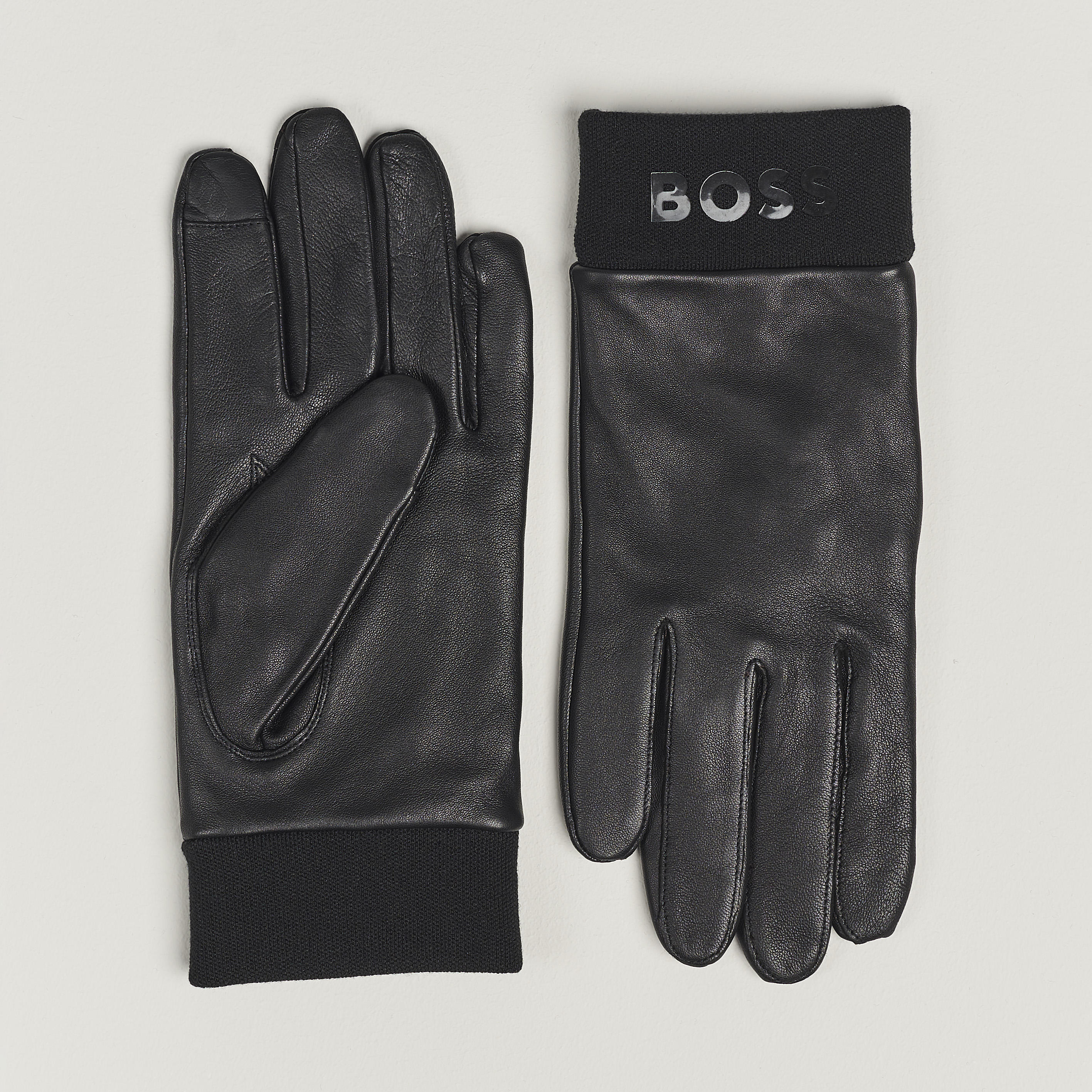 BOSS BLACK Hyden Leather Glover Black - Acheter BOSS BLACK CareOfCarl.fr.