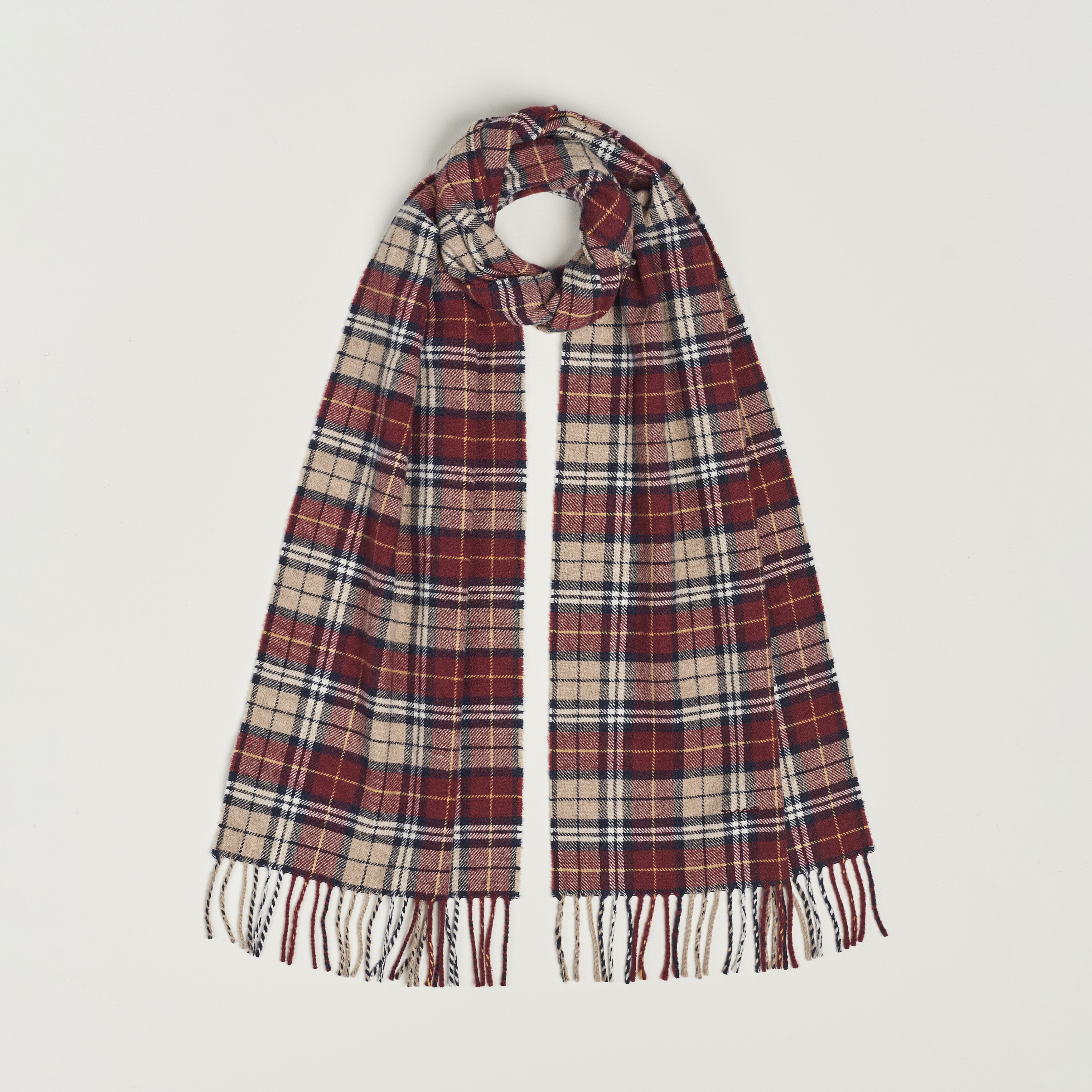 GANT Wool Multi Checked Scarf Plumped Red - Acheter GANT CareOfCarl.fr.