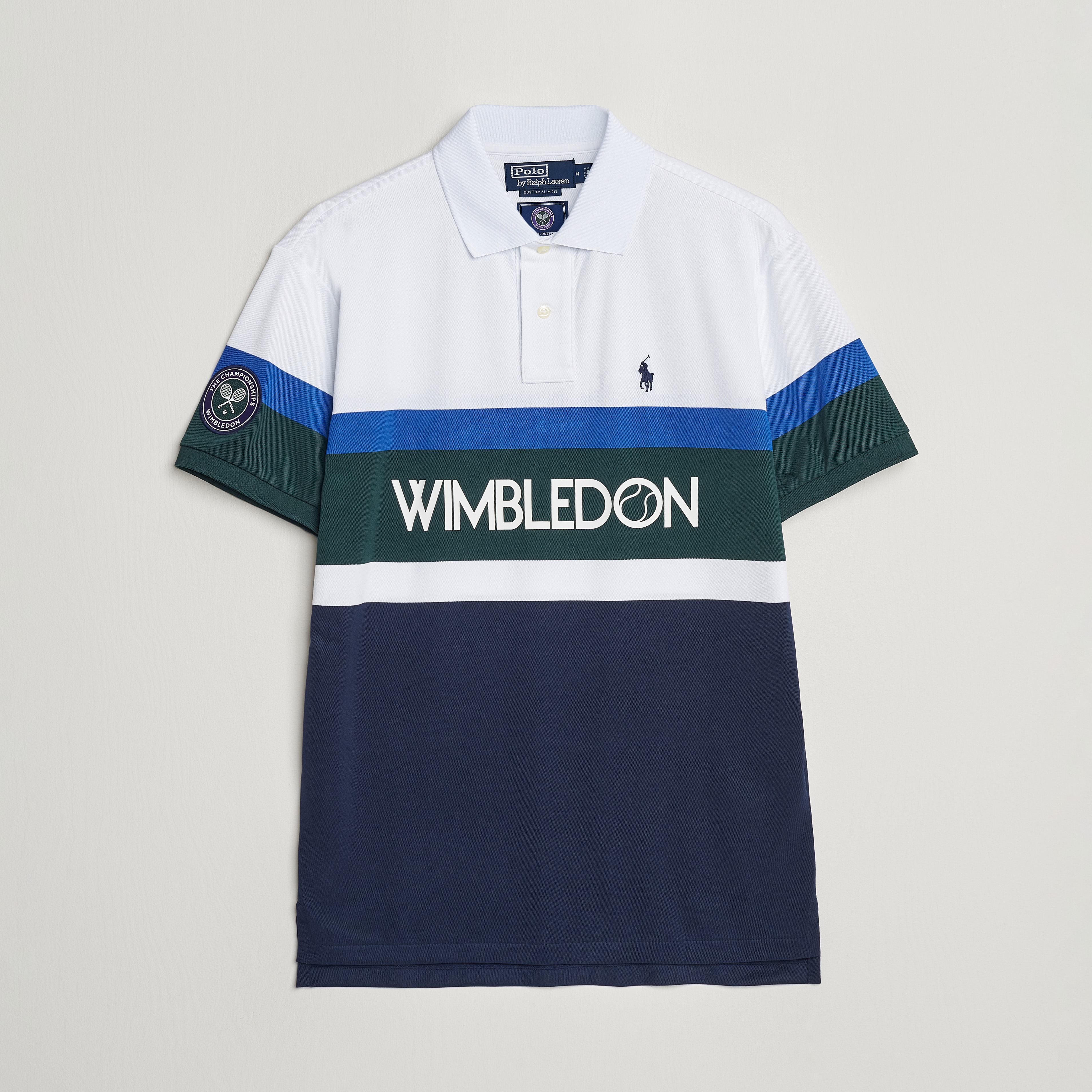 Polo Ralph Lauren Wimbledon Block Custom Slim Fit Polo Refined Navy/Multi
