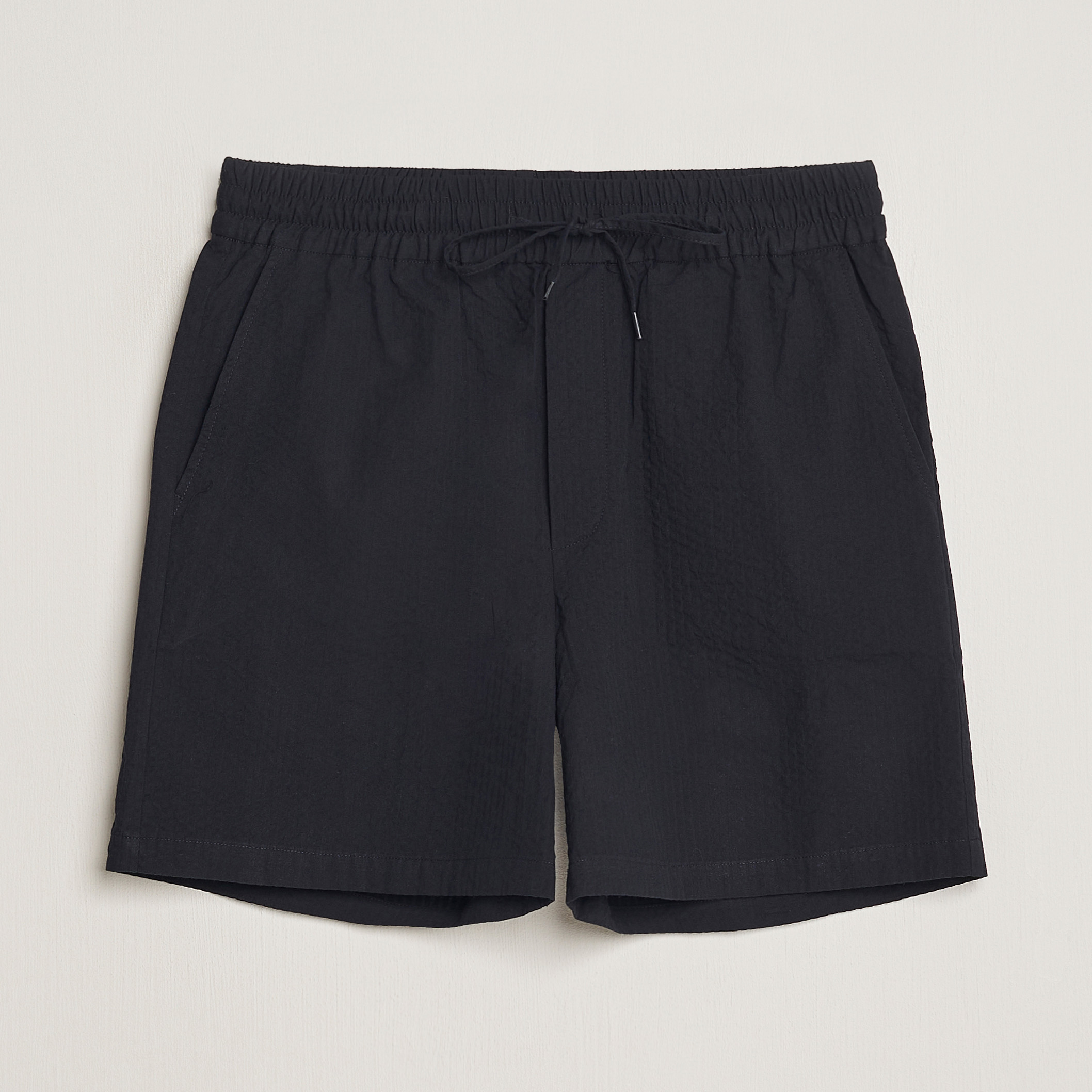 Les Deux Patrick Seersucker Shorts Black - Acheter LES DEUX CareOfCarl.fr.