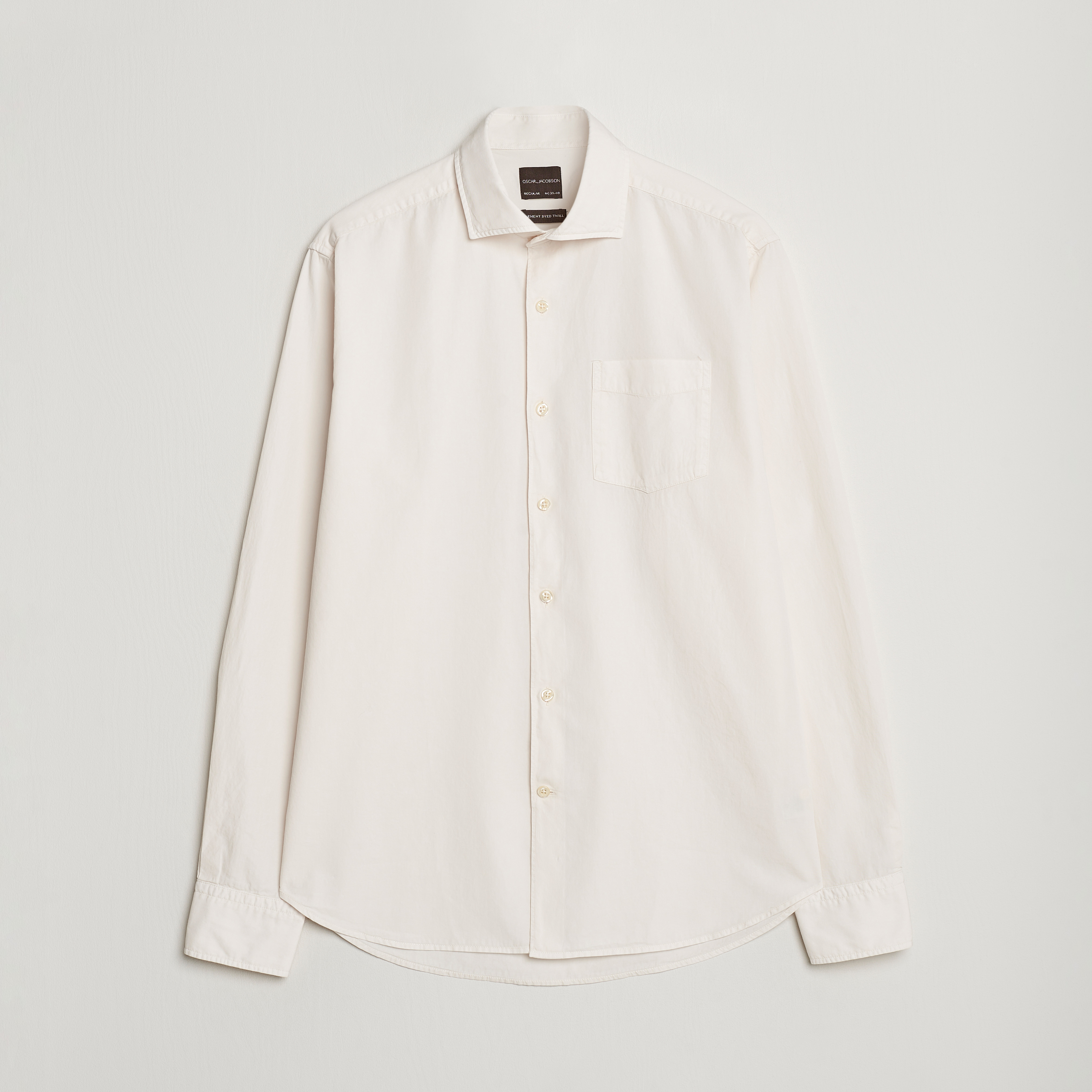Oscar Jacobson Reg Fit Wide Spread C GD Twill Ecru White - Acheter Oscar Ja