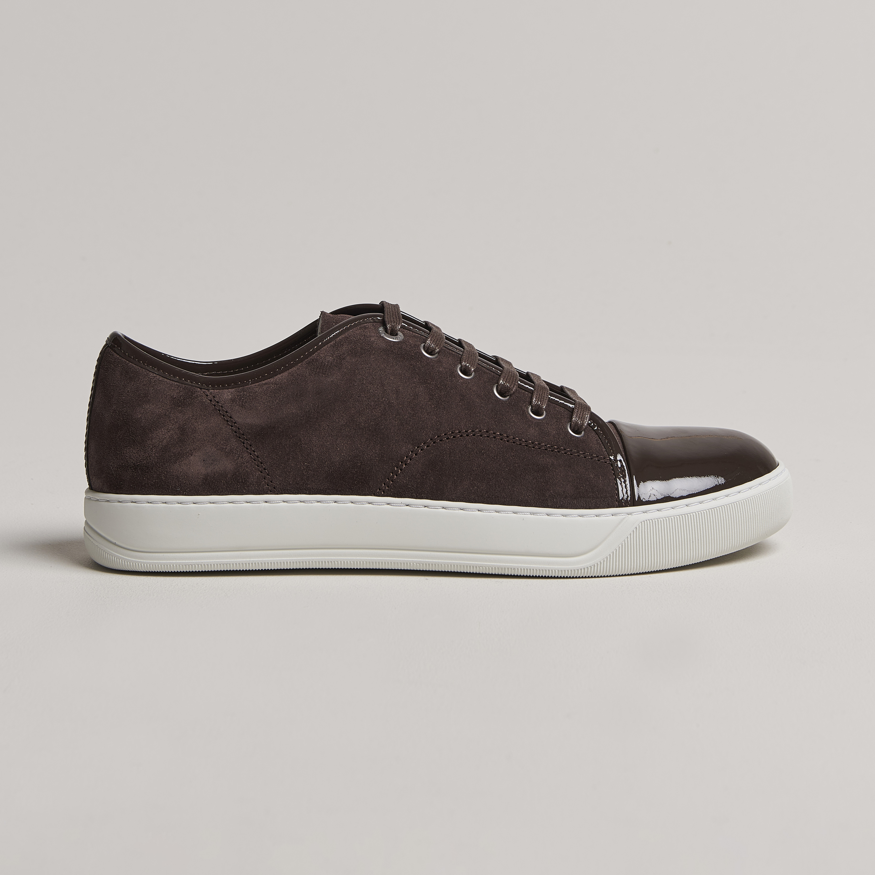 Lanvin Patent Cap Toe Sneaker Dark Brown - Acheter Lanvin CareOfCarl.fr.