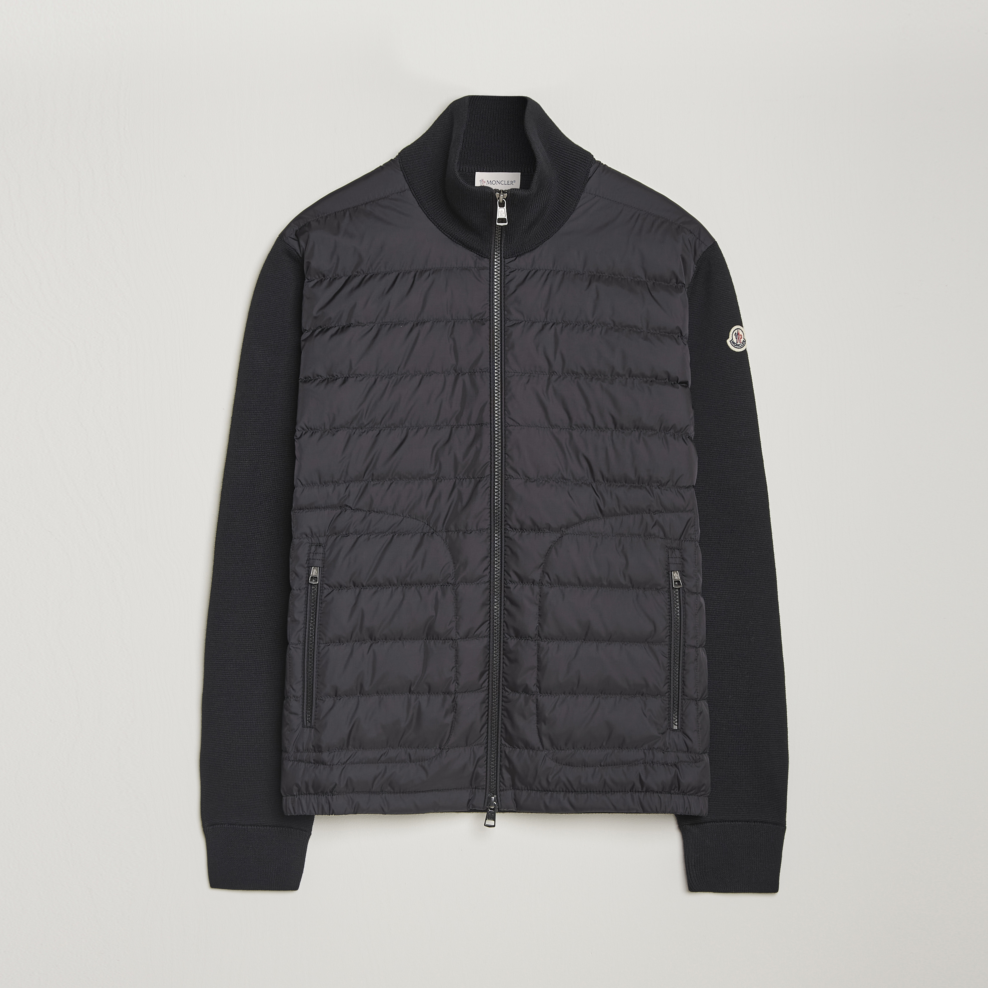 Moncler Hybrid Zip Cardigan Black - Acheter Moncler CareOfCarl.fr.