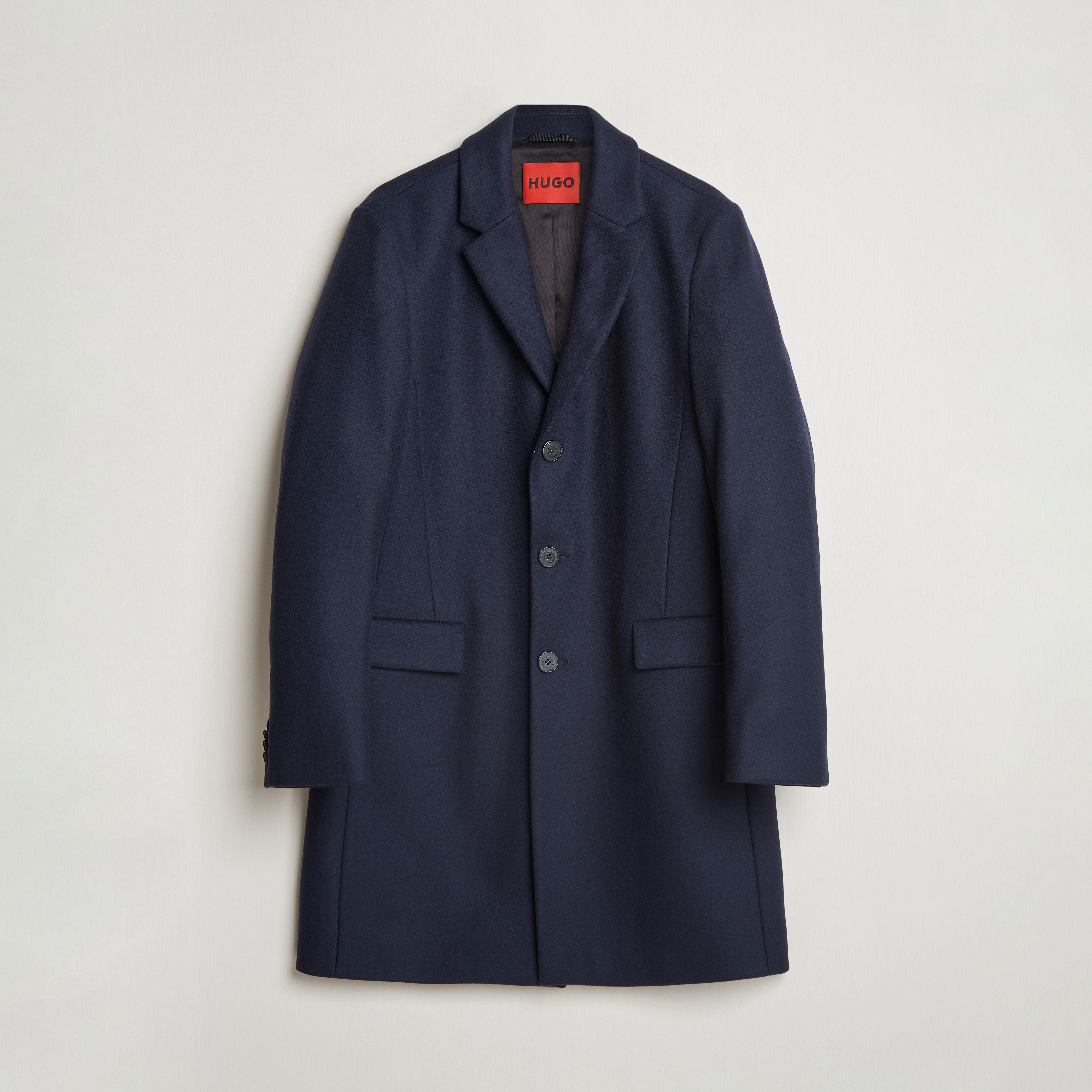 HUGO Migor Wool Coat Dark Blue - Acheter HUGO CareOfCarl.fr.