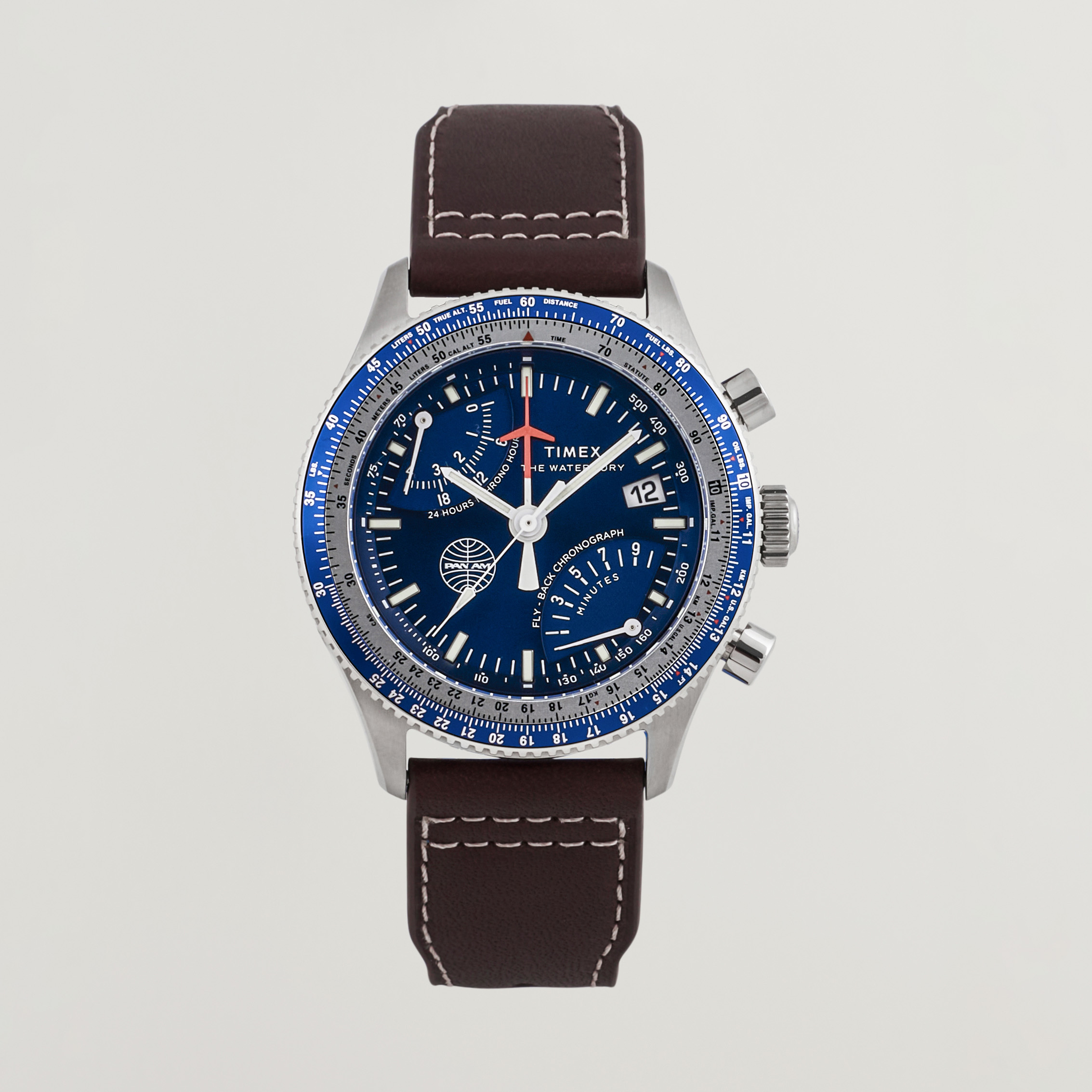 Timex Pan Am Flyback Chronograph 43mm Blue Dial - Acheter Timex CareOfCarl.