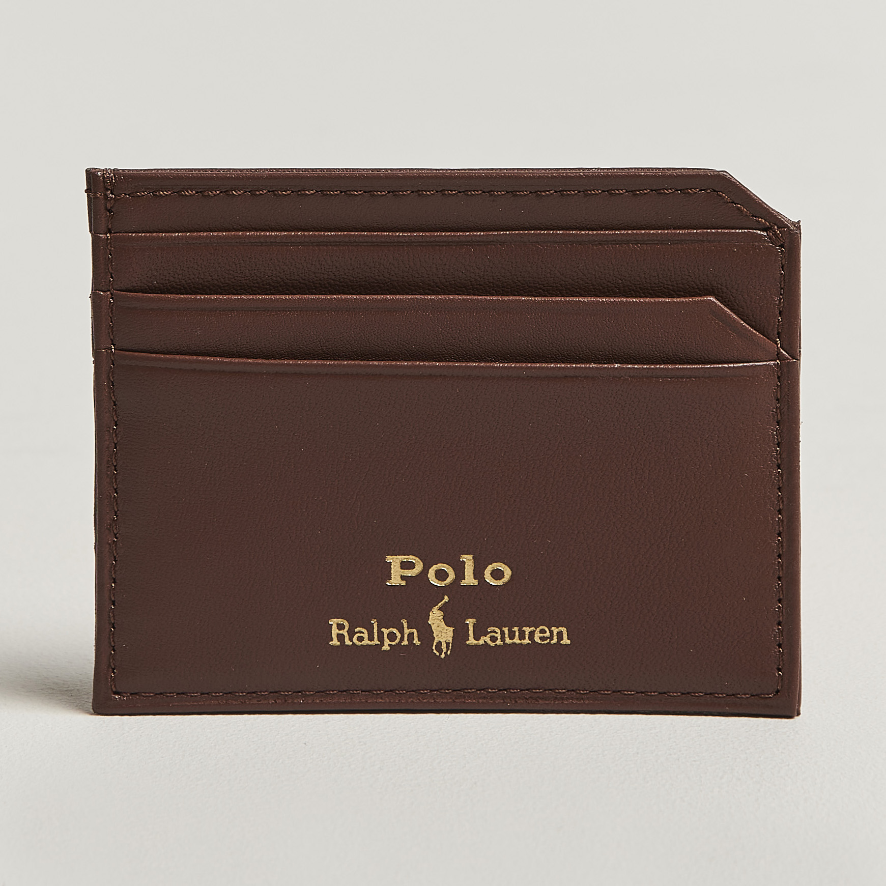 Polo Ralph Lauren Card Holder Smooth Leather Saddle - Acheter Polo Ralph La