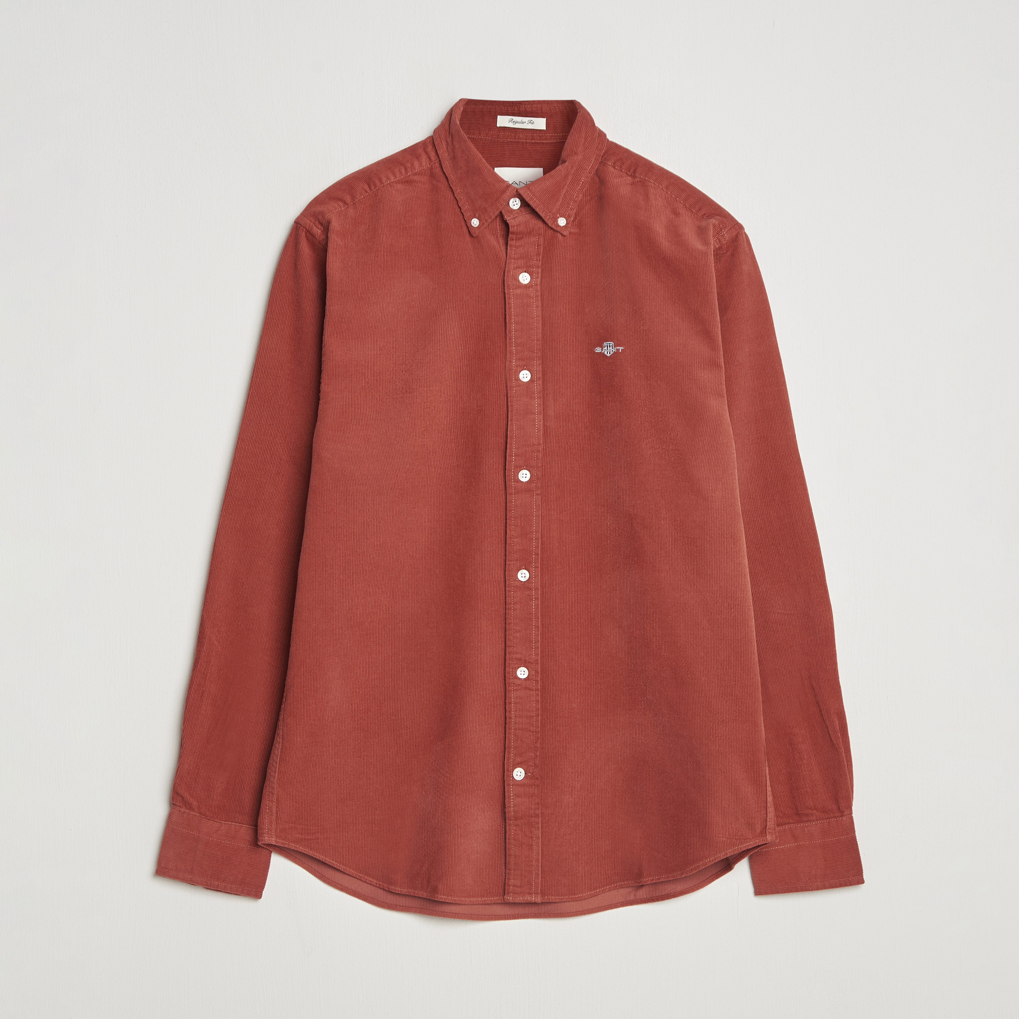 GANT Regular Fit Corduroy Shirt Modern Rust - Acheter Gant CareOfCarl.fr.
