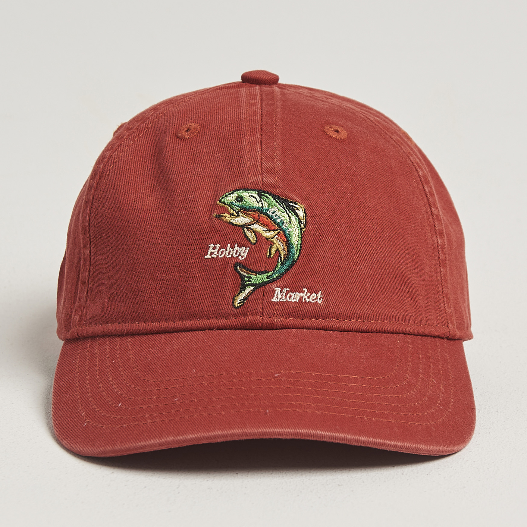Forét Catch Washed Cap Red - Acheter Forét CareOfCarl.fr.