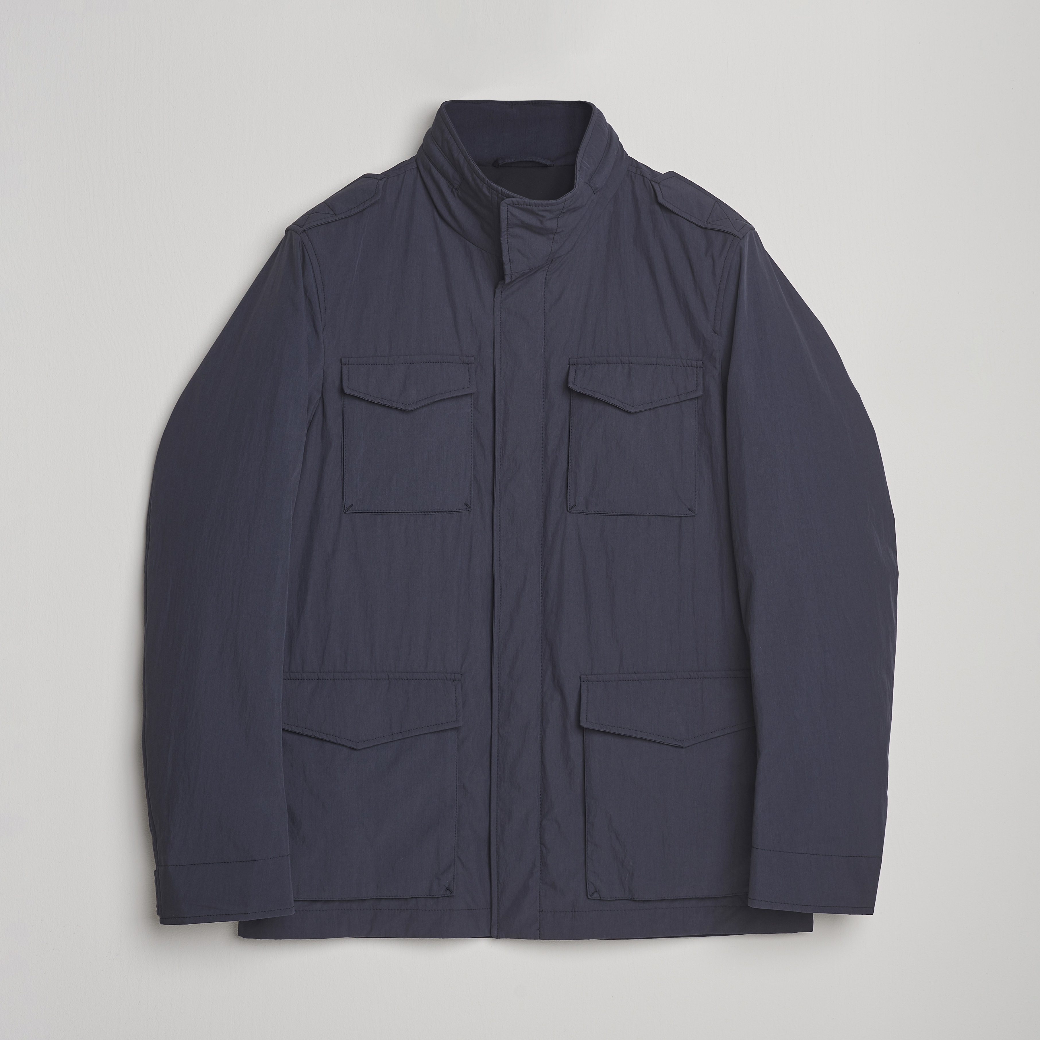 Herno Soft Nylon Field Jacket Navy - Acheter Herno CareOfCarl.fr.