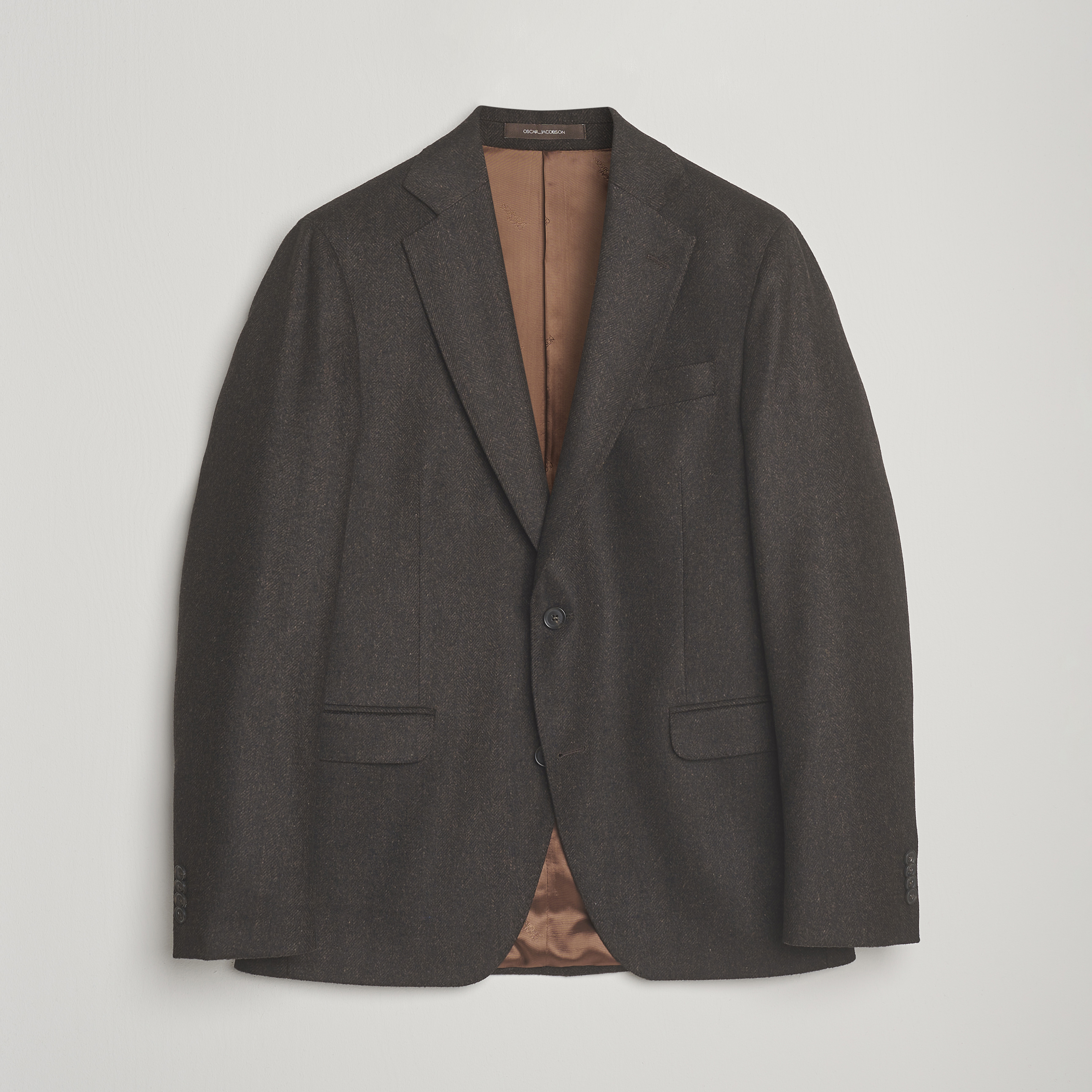Oscar Jacobson Fogerty Herringbone Tweed Blazer Brown - Acheter Oscar Jacob