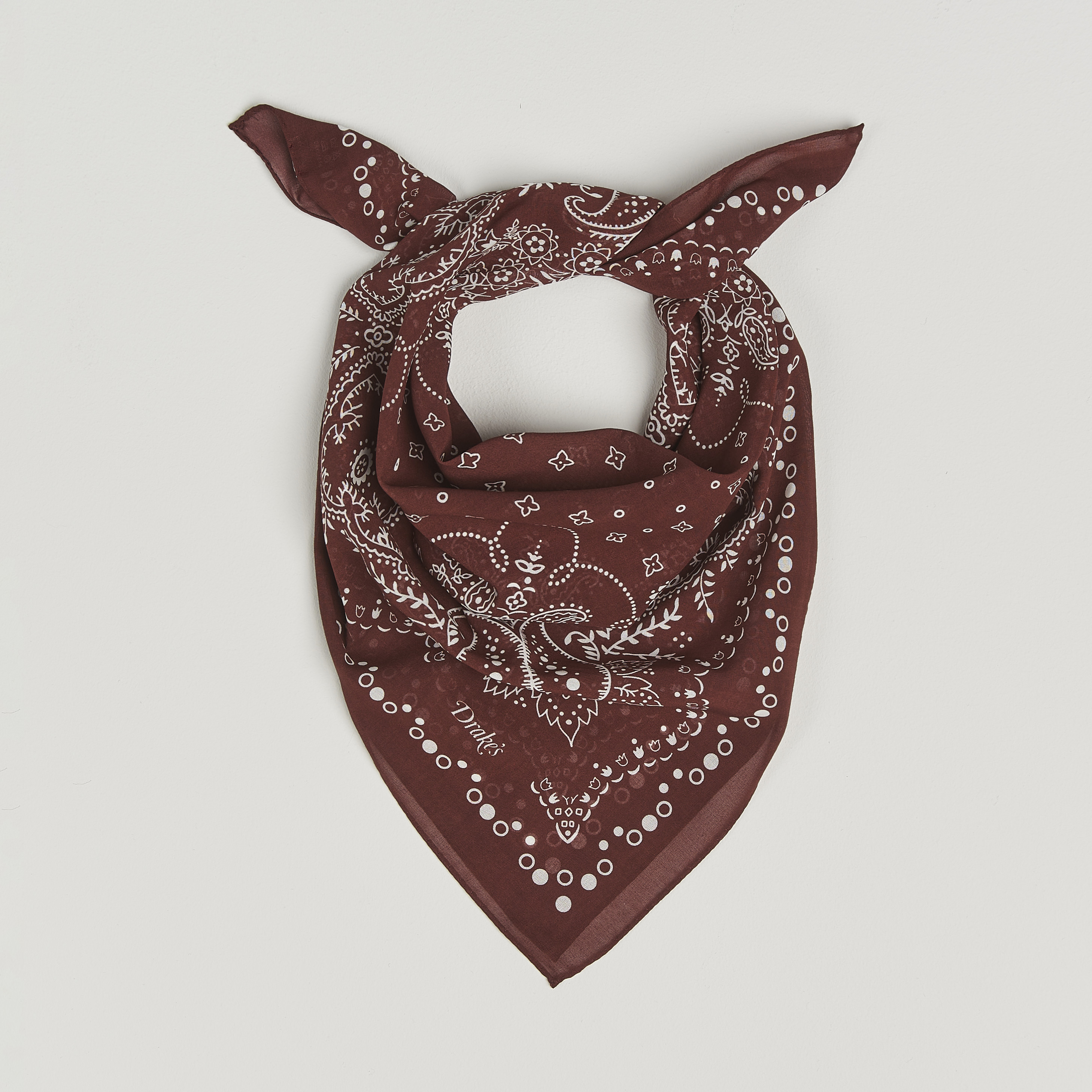 Drake's Paisley Bandana Red - Acheter Drake's CareOfCarl.fr.