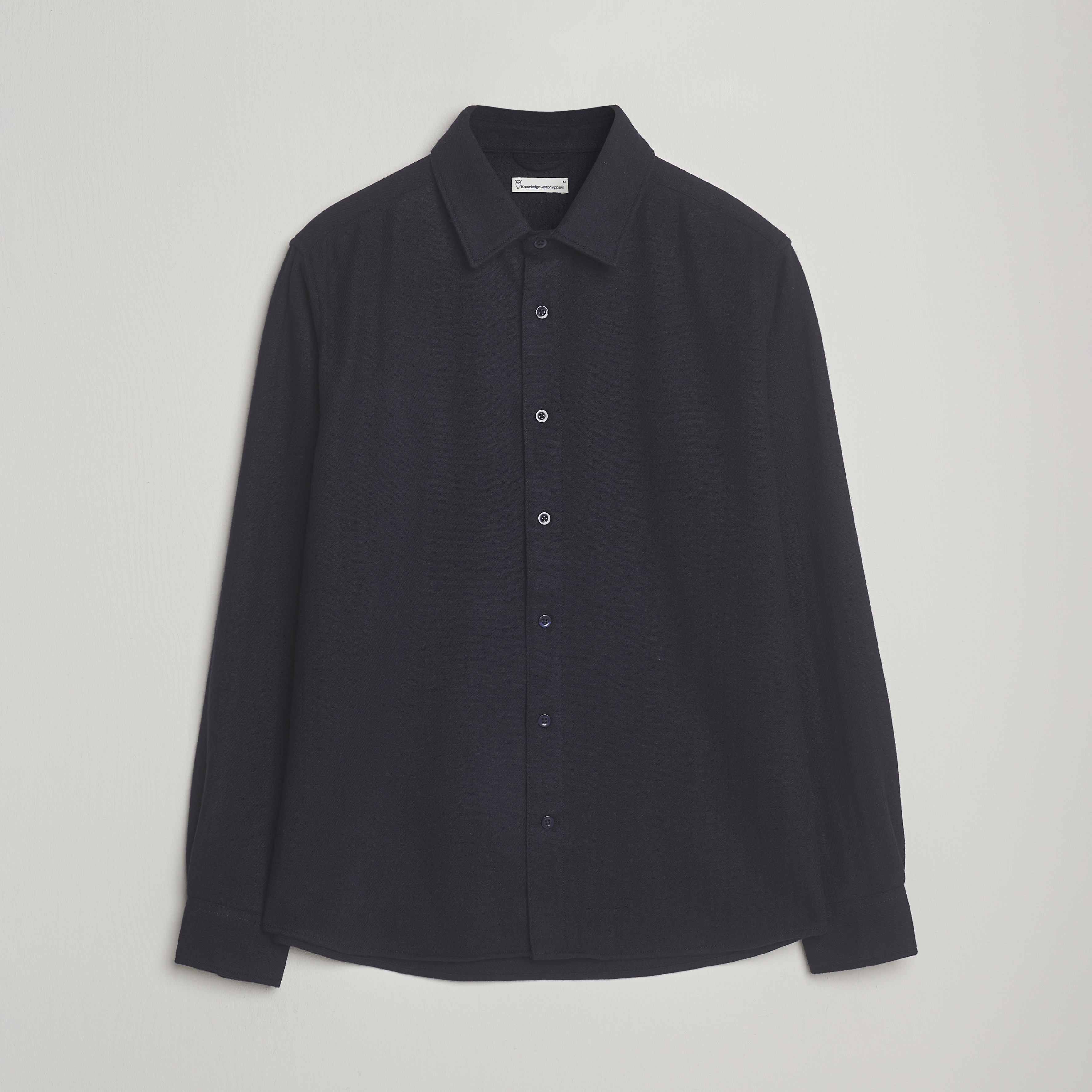 KnowledgeCotton Apparel Merino Wool Overshirt Night Sky - Acheter Knowledge