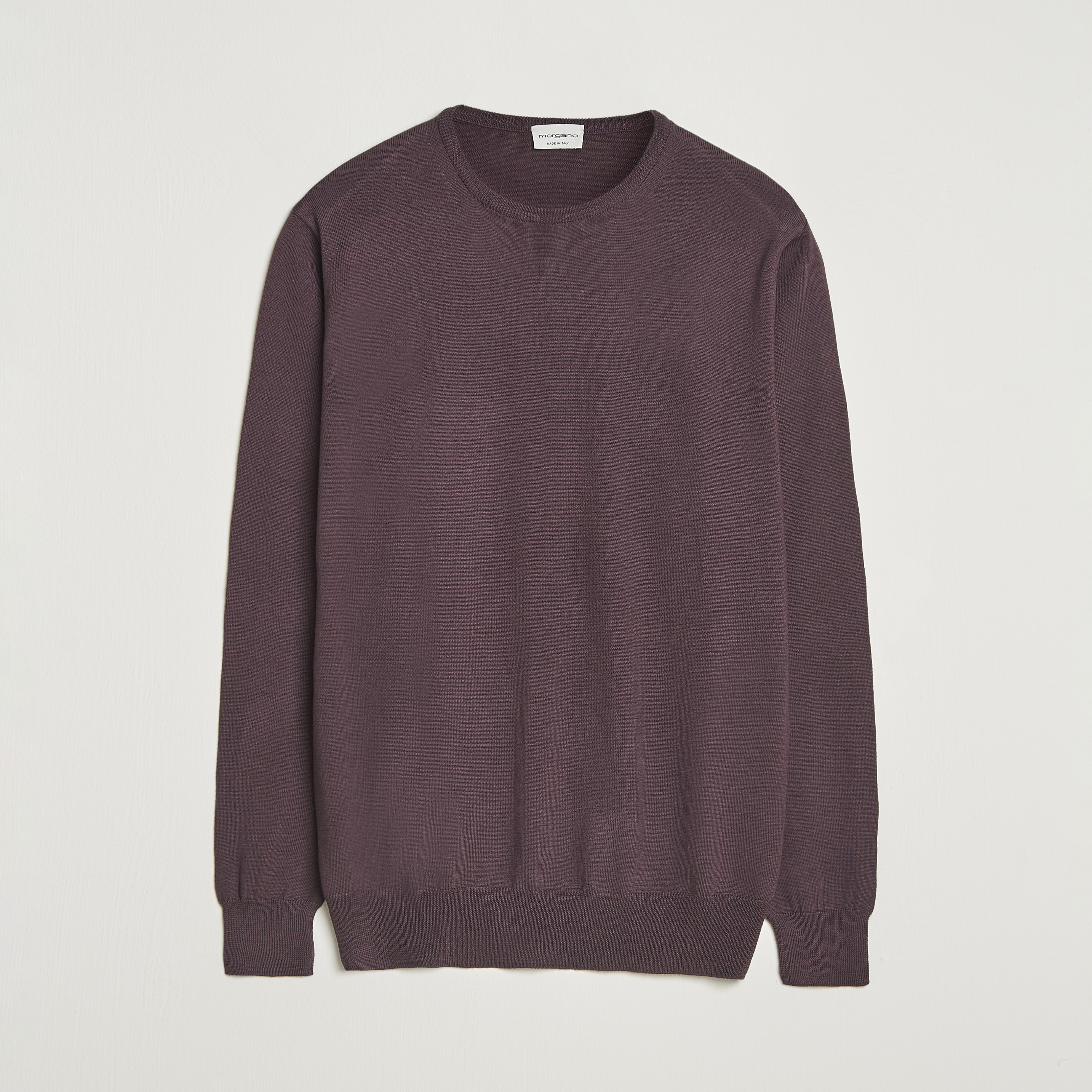 Morgano Extra Fine Merino Wool Crewneck Purple - Acheter Morgano CareOfCarl