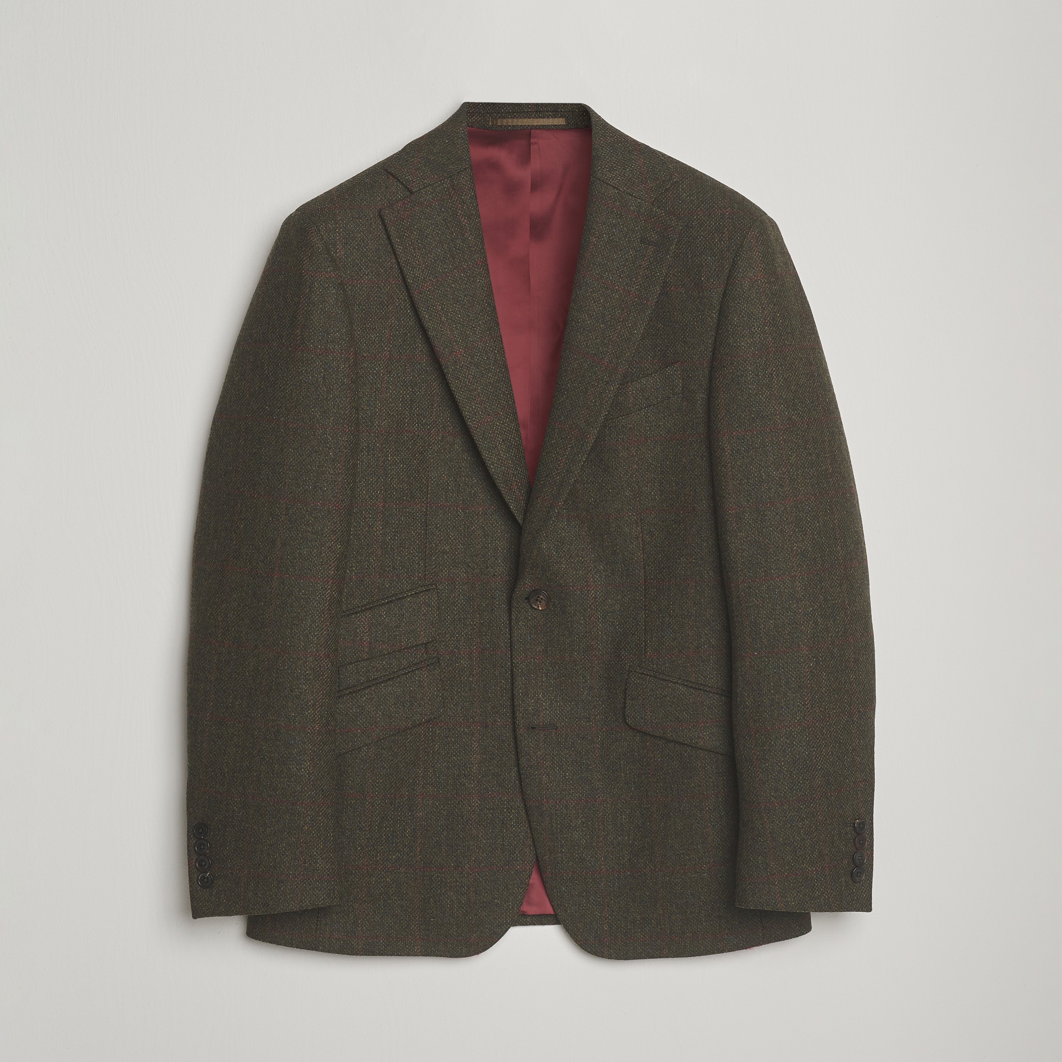 Walker Slater Edward Lambswool Windowpane Blazer Dark Green - Acheter Walke