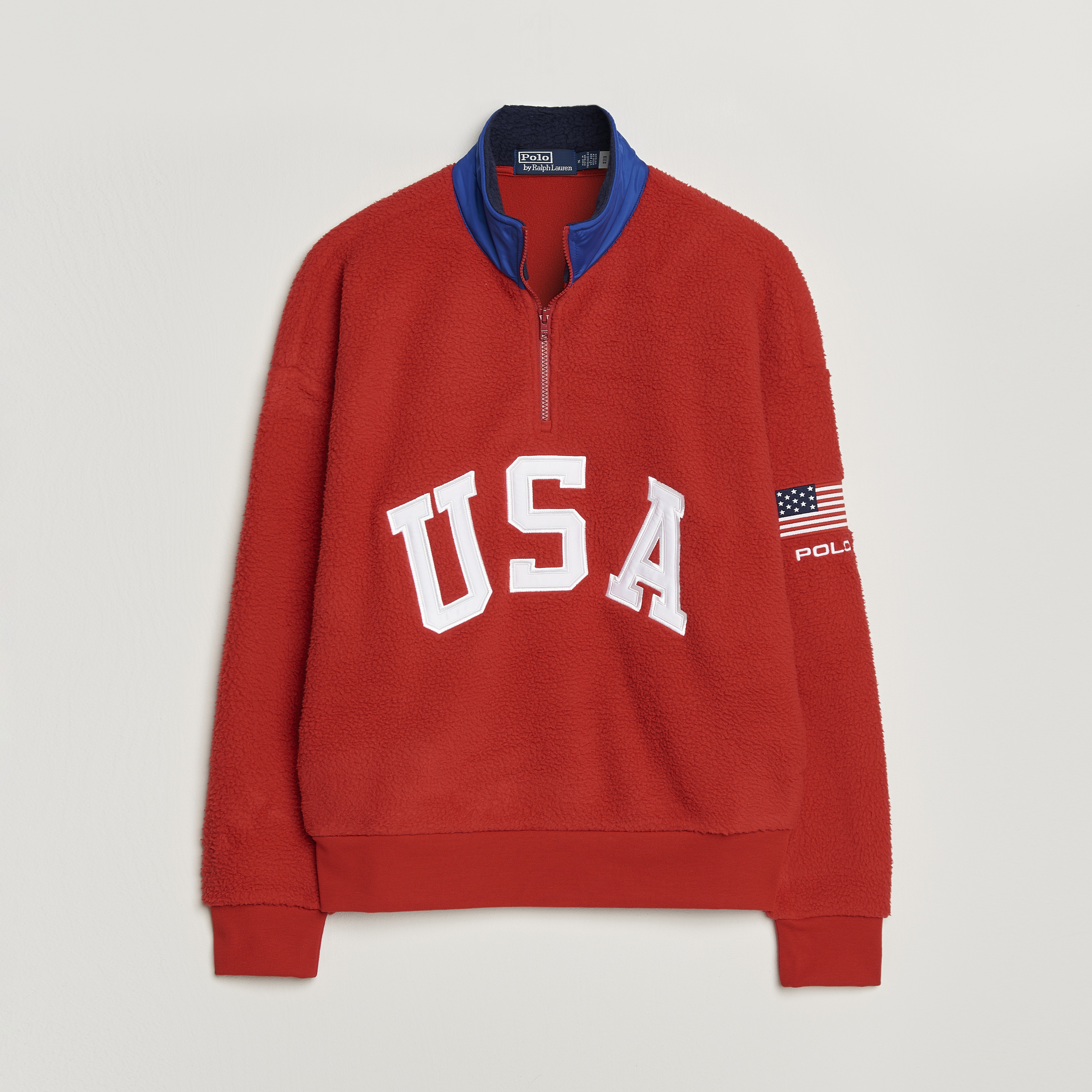 Polo Ralph Lauren Polar Half Zip USA Fleece RL 2000 Red - Acheter Polo Ralp