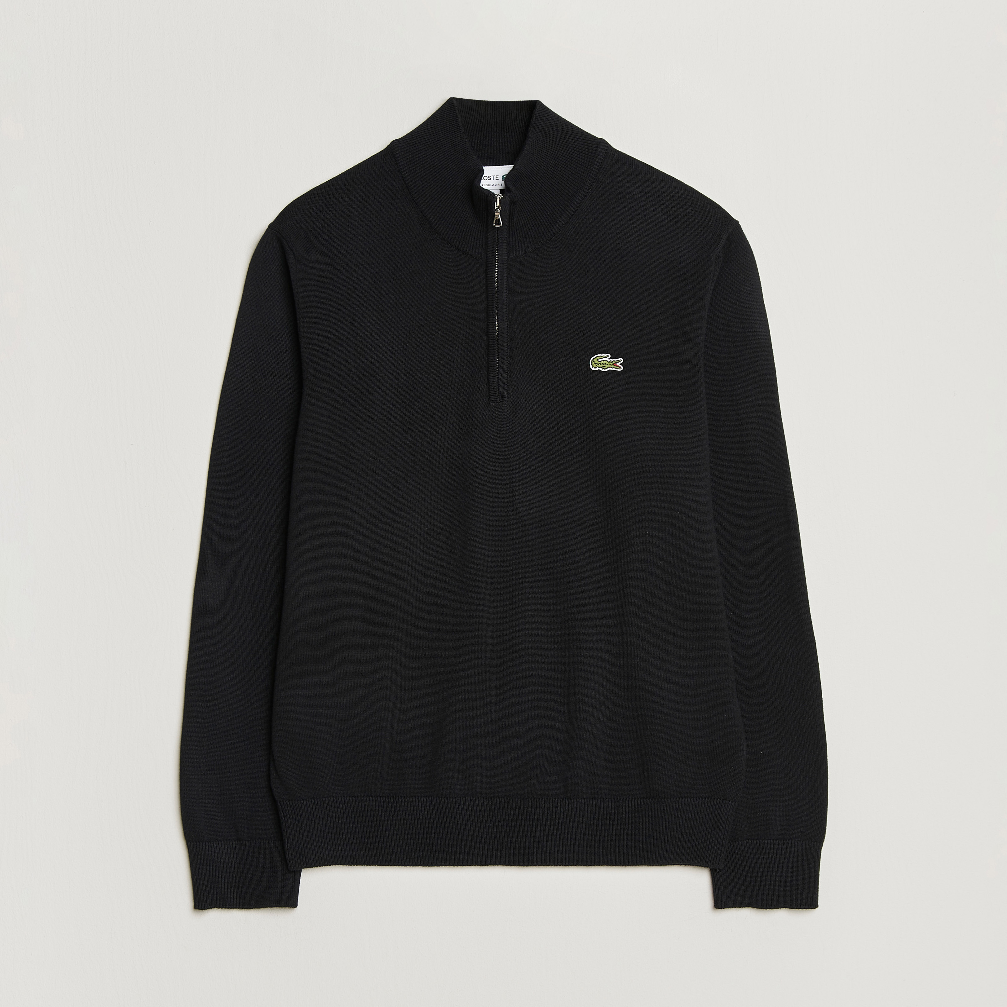 Lacoste Cotton Knitted Half Zip Black - Acheter Lacoste CareOfCarl.fr.