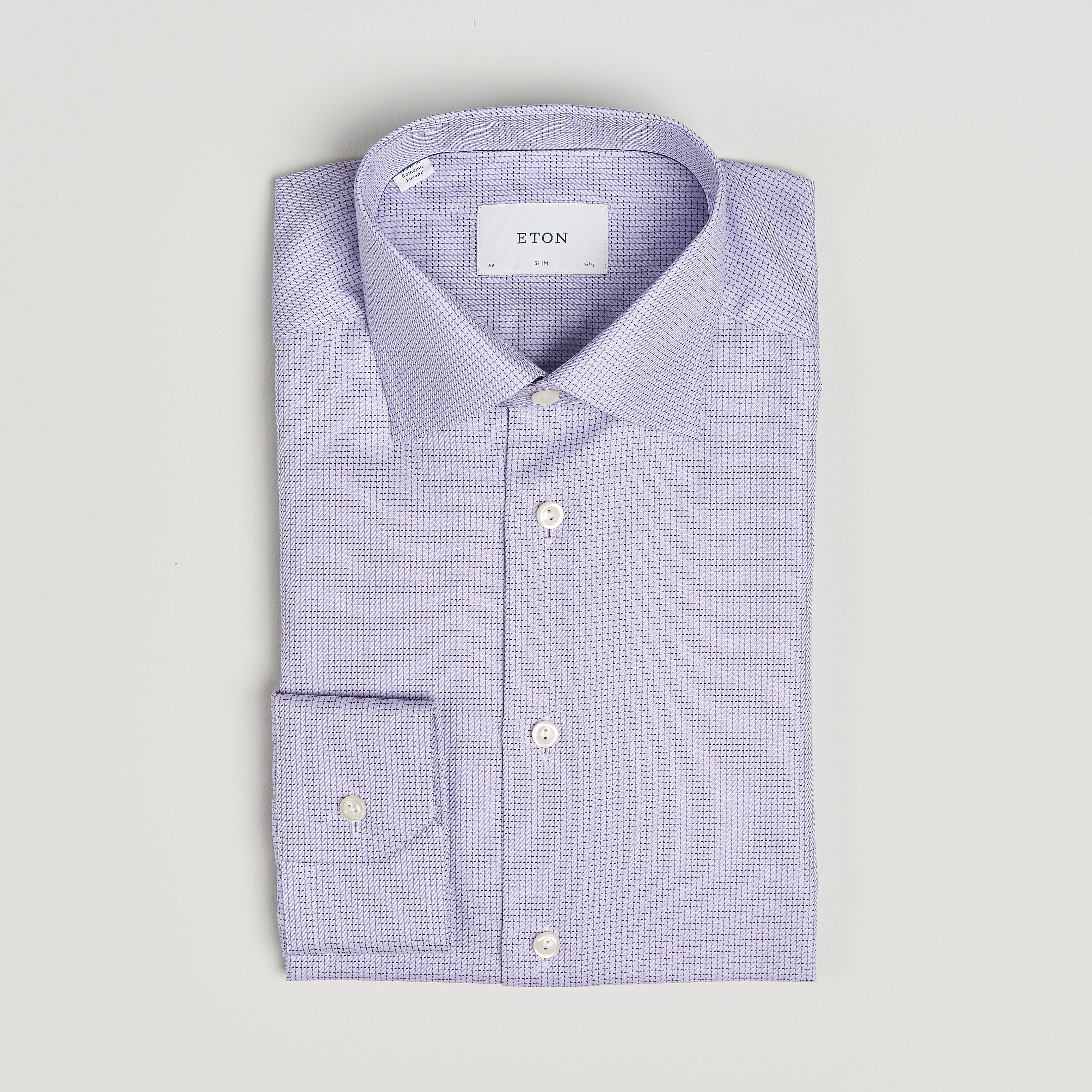 Eton Slim Fit Signature Twill Structured Shirt Light Purple - Acheter Eton