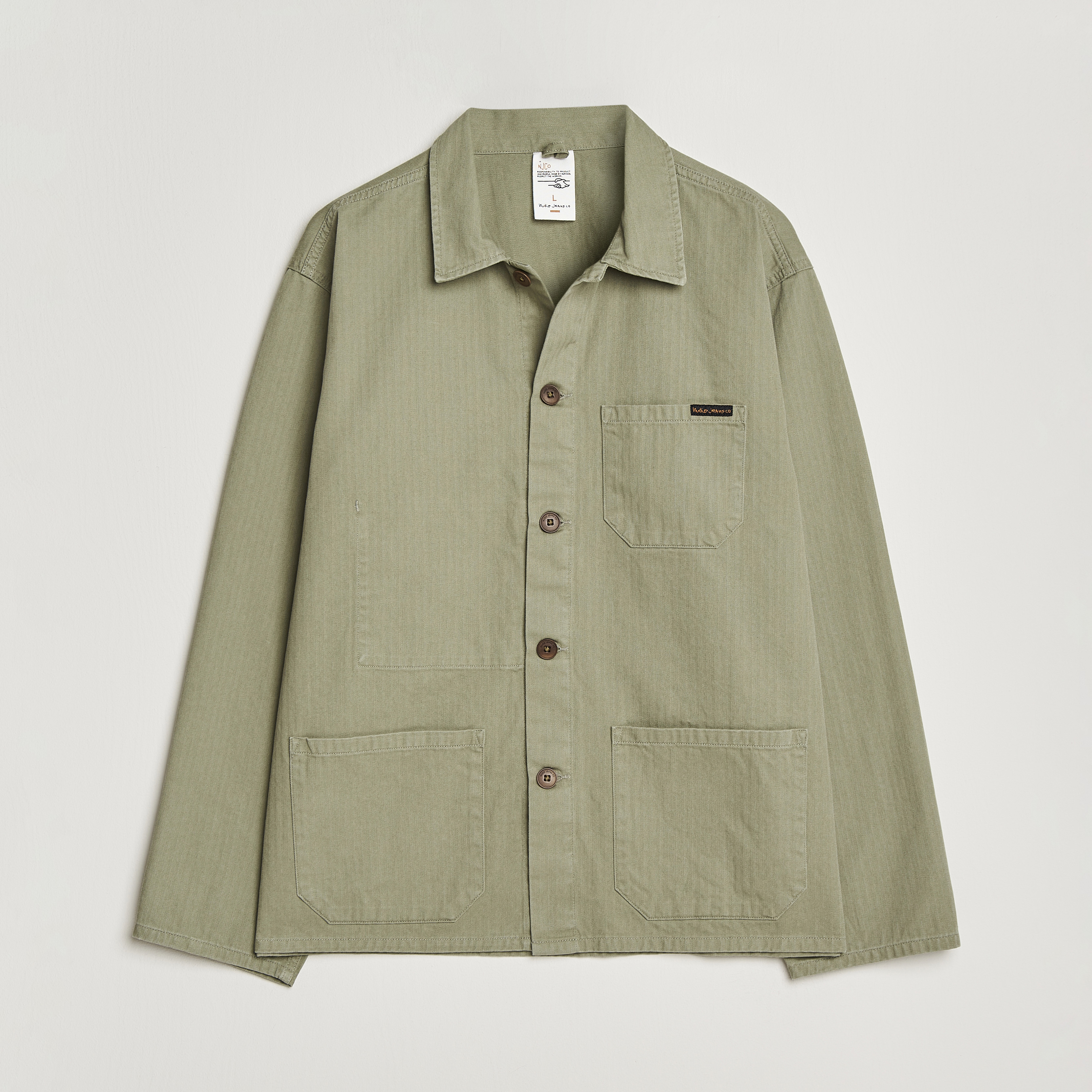 Nudie Jeans Buddy Chore Jacket Pale Green - Acheter Nudie Jeans CareOfCarl.