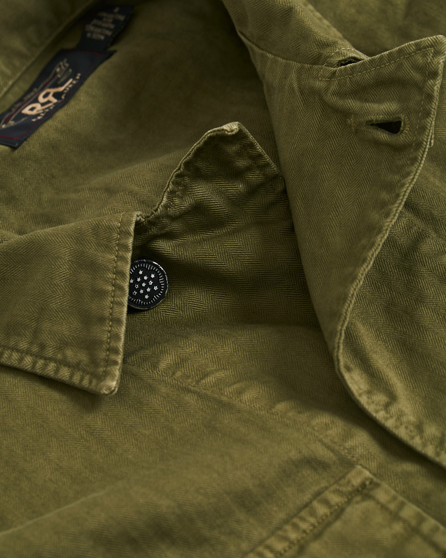 RRL Military Twill Overshirt Olive - Köp RRL