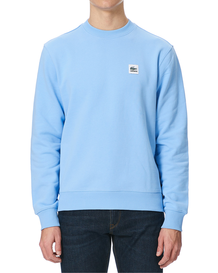 Lacoste Retro Crew Neck Sweatshirt Nattier Blue - Acheter Lacoste CareOfCar