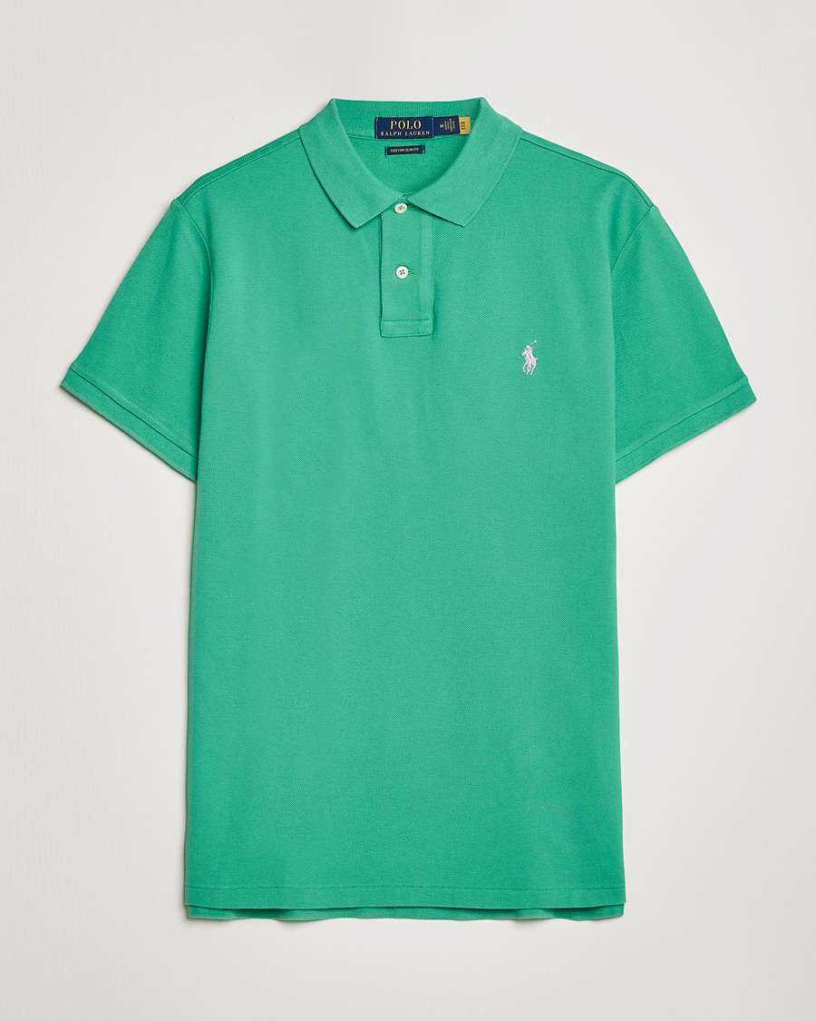Polo Ralph Lauren Custom Slim Fit Polo Raft Green - Acheter Polo Ralph Laur