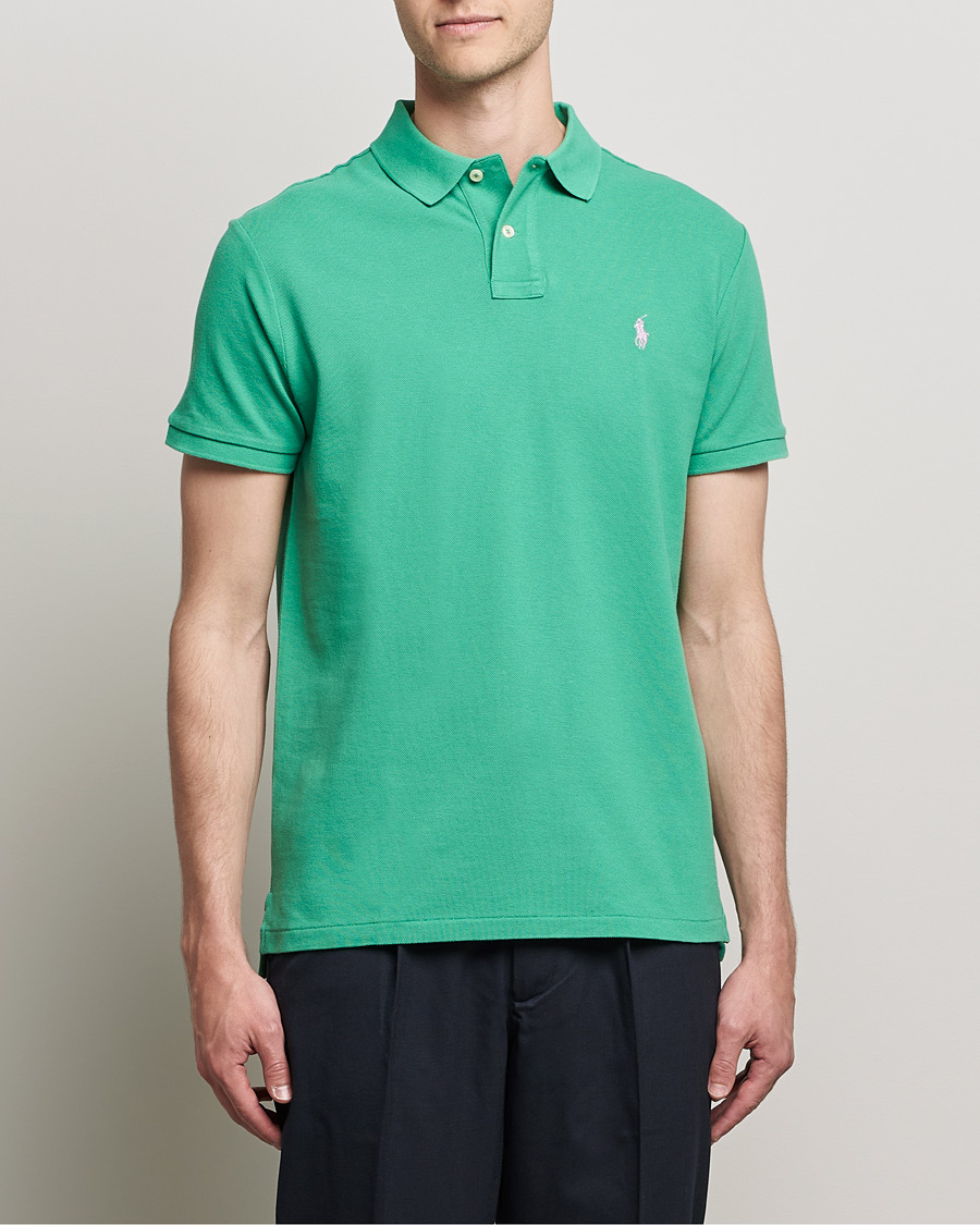 Polo Ralph Lauren Custom Slim Fit Polo Raft Green - Acheter Polo Ralph Laur