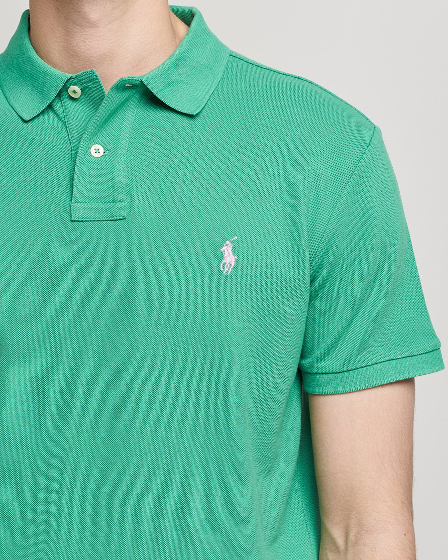 Polo Ralph Lauren Custom Slim Fit Polo Raft Green - Acheter Polo Ralph Laur