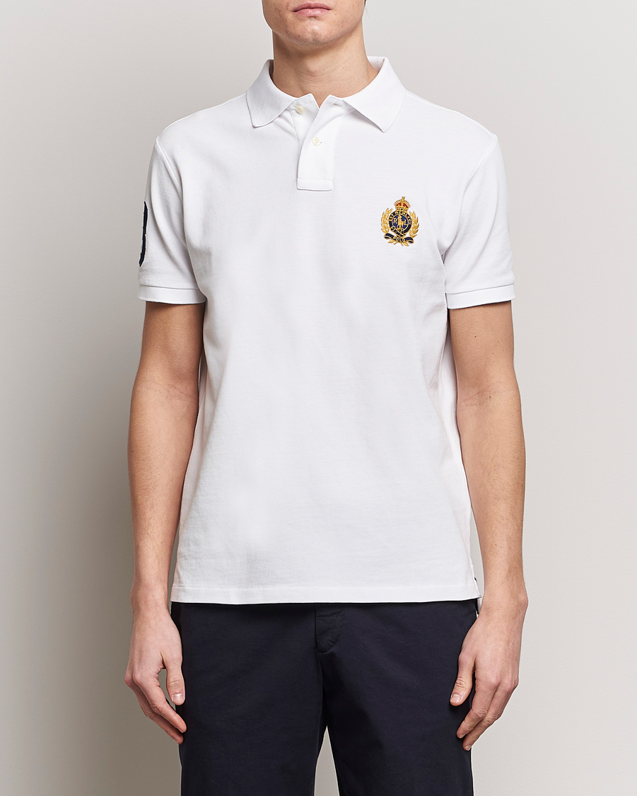 Polo Ralph Lauren Custom Slim Fit Match Club Polo White - Acheter Polo Ralp